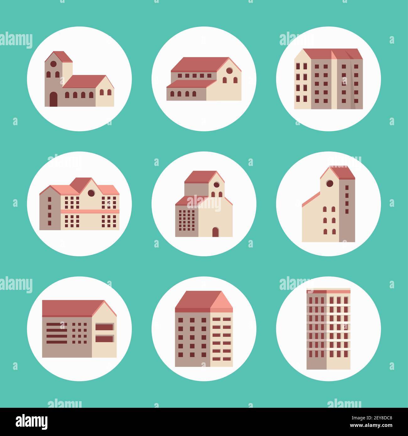 nine buildings city Stock Vector Image & Art - Alamy