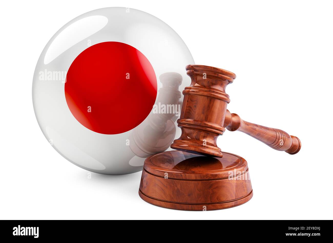 Japanese law and justice concept. Wooden gavel with flag of Japan. 3D ...