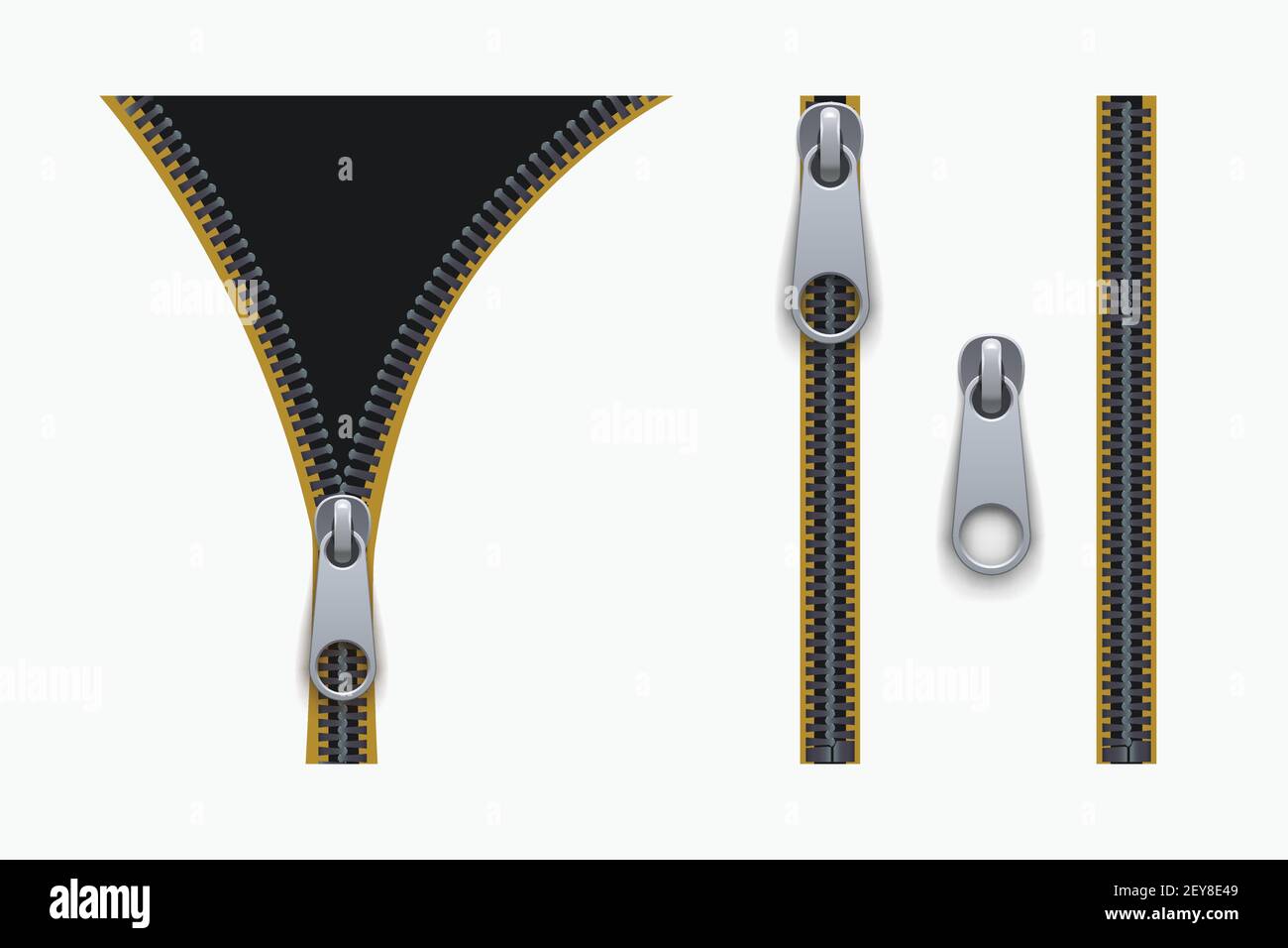 zipper two color set isolated on white Stock Vector Image & Art - Alamy