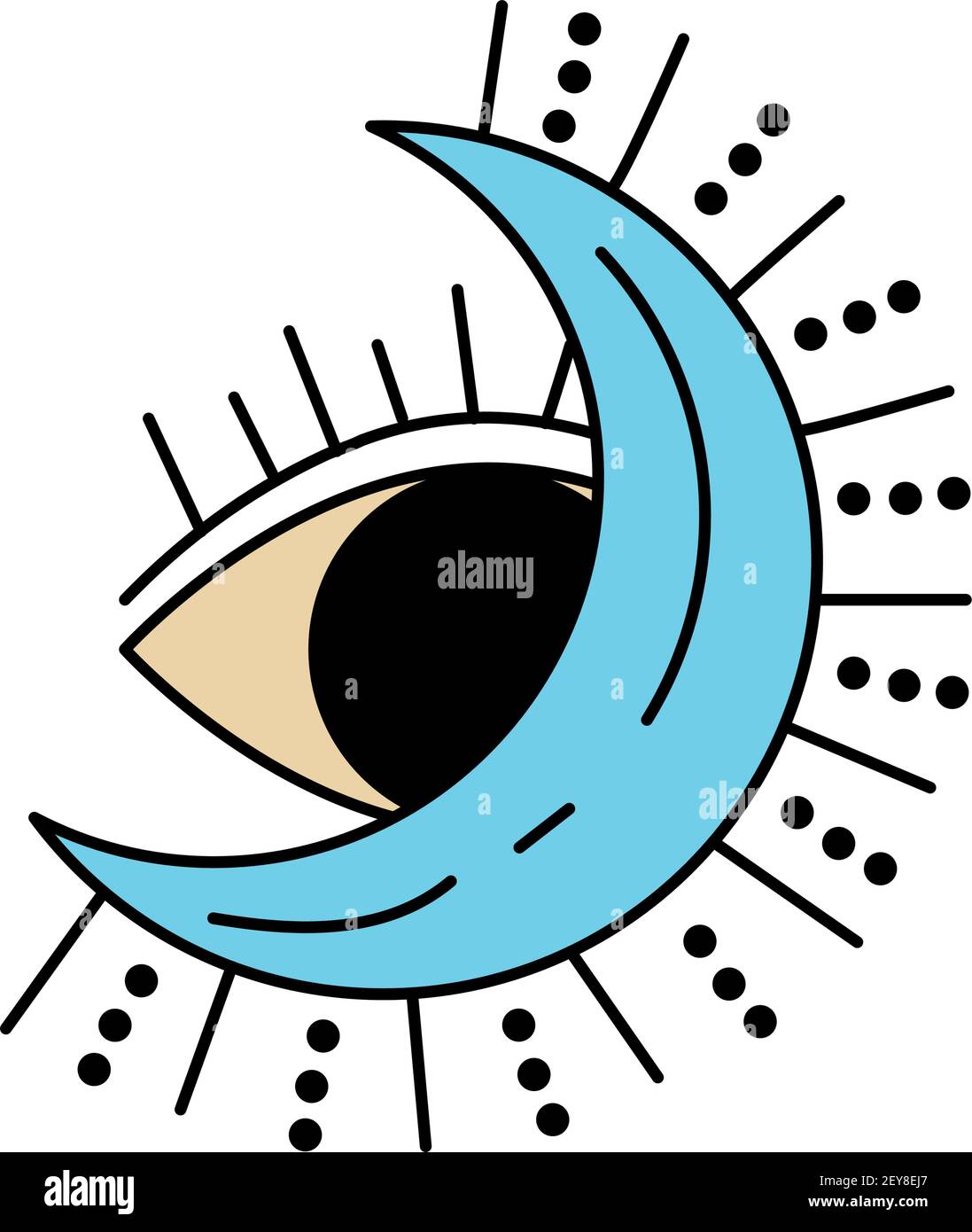moon and eye Stock Vector Image & Art - Alamy