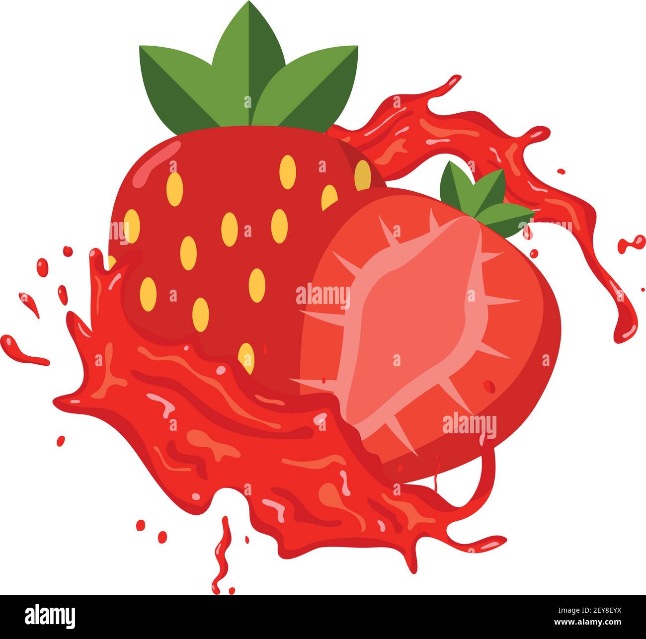 strawberry fruit splash Stock Vector Image & Art - Alamy
