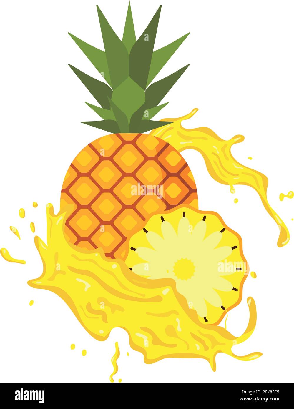 pineapple fruit splash Stock Vector Image & Art - Alamy