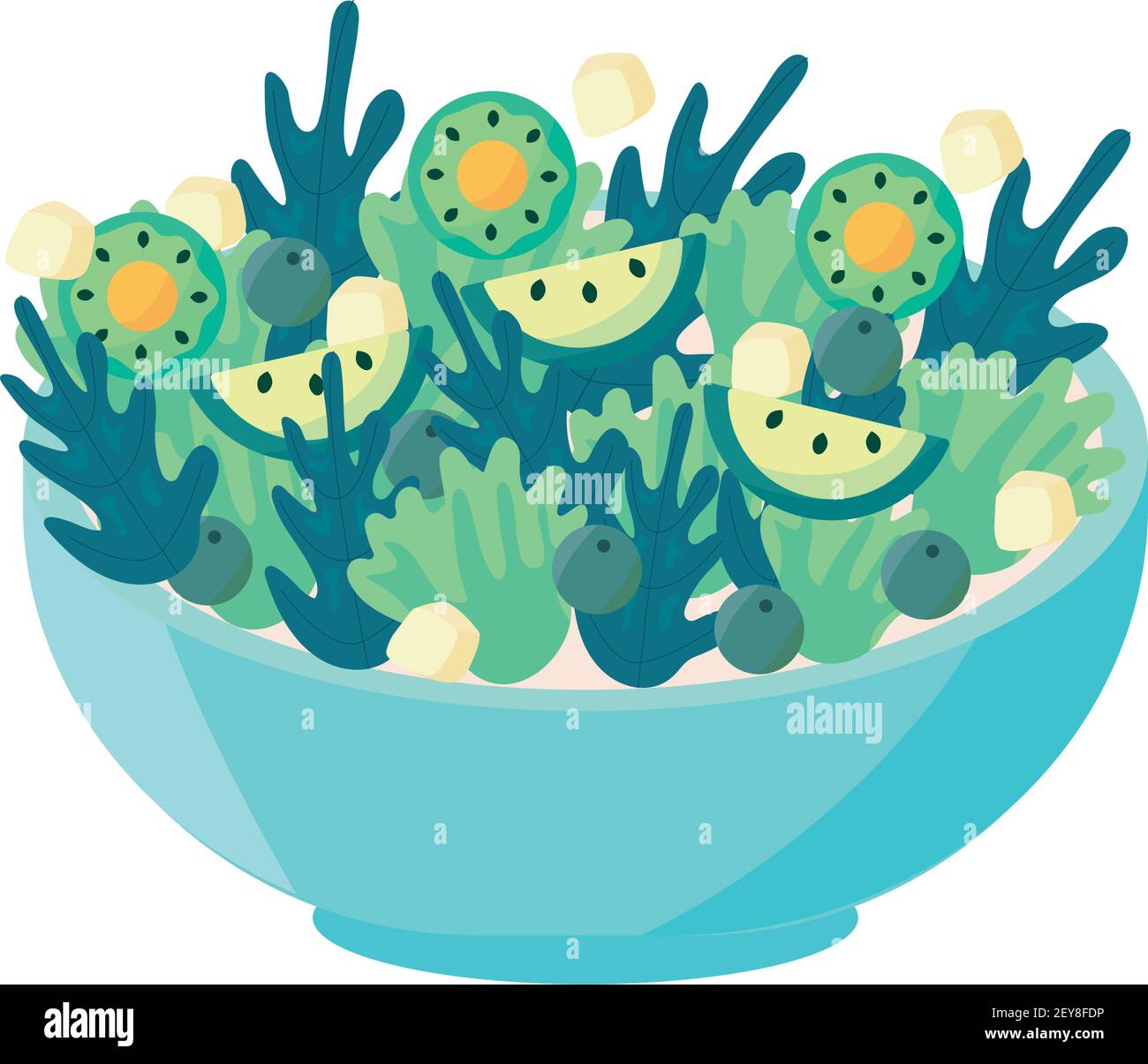 blue healthy bowl Stock Vector Image & Art - Alamy