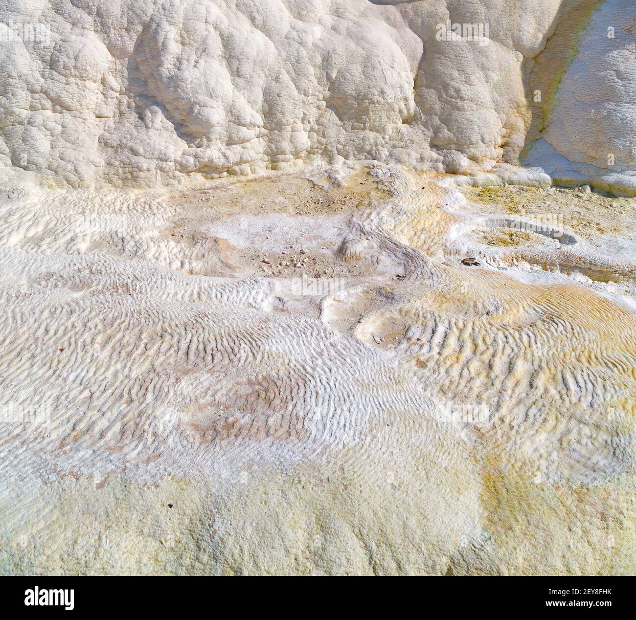 Calcium bath and travertine unique abstract in pamukkale turkey asia ...