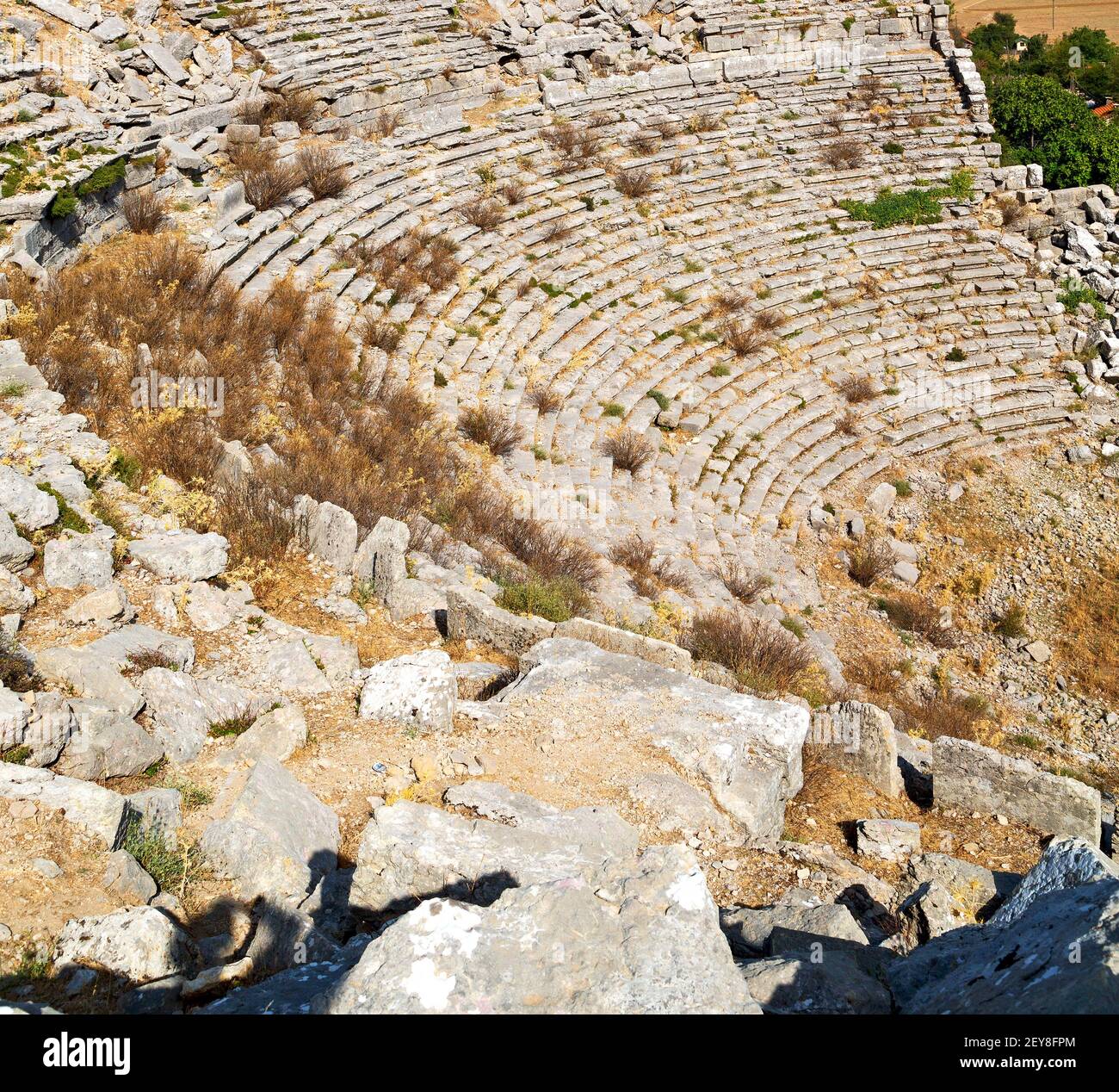 From the hill in asia turkey selge old architecture ruins and nature ...