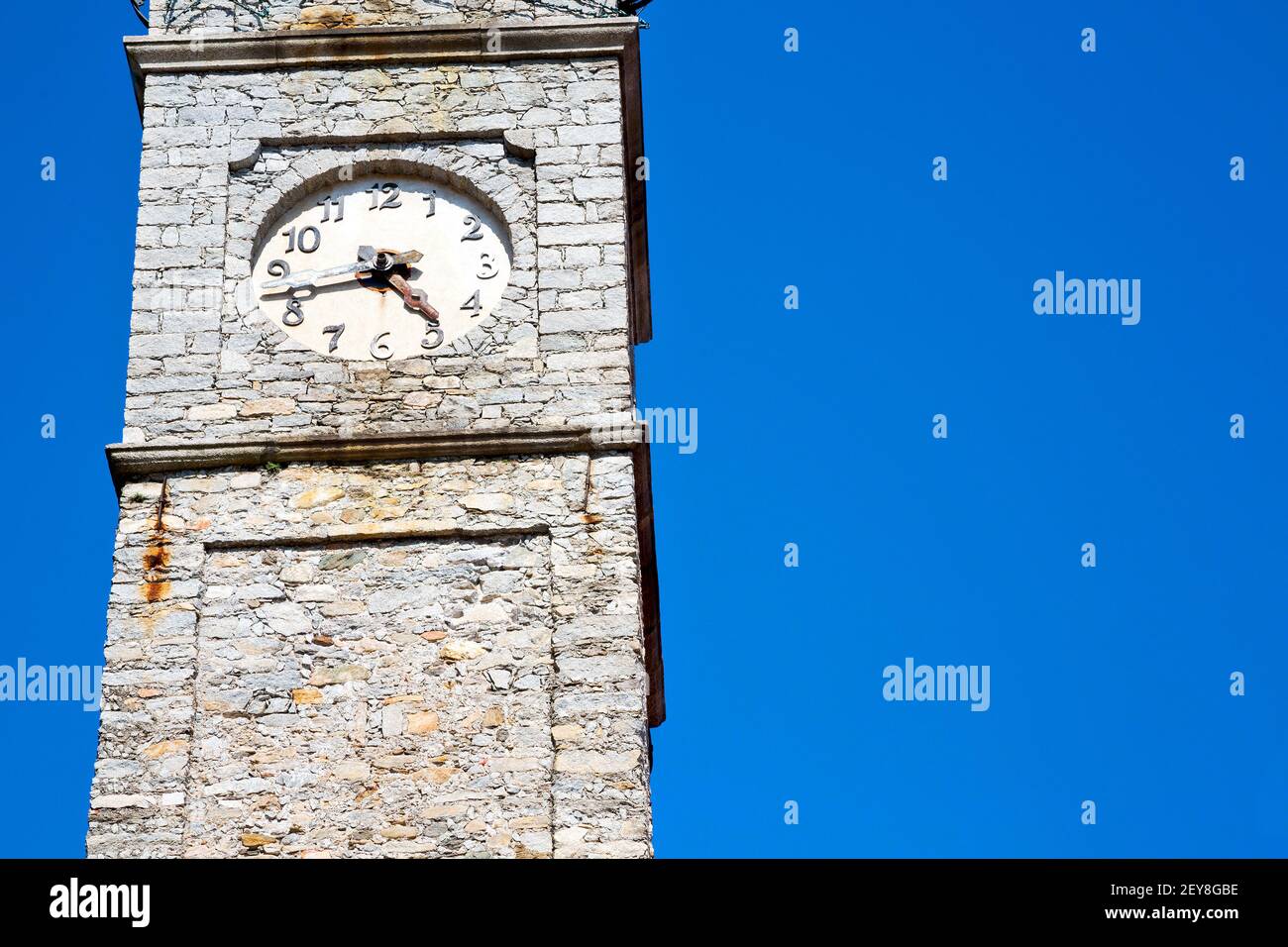Building clock tower in europe and bell Stock Photo - Alamy