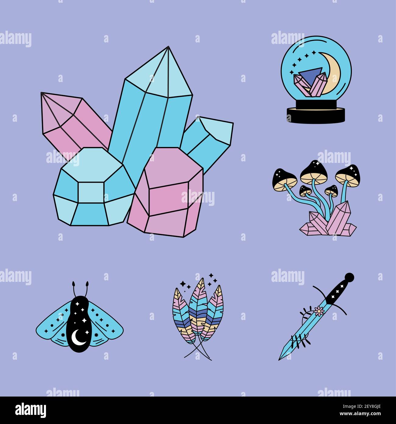 quartz and icons Stock Vector Image & Art - Alamy
