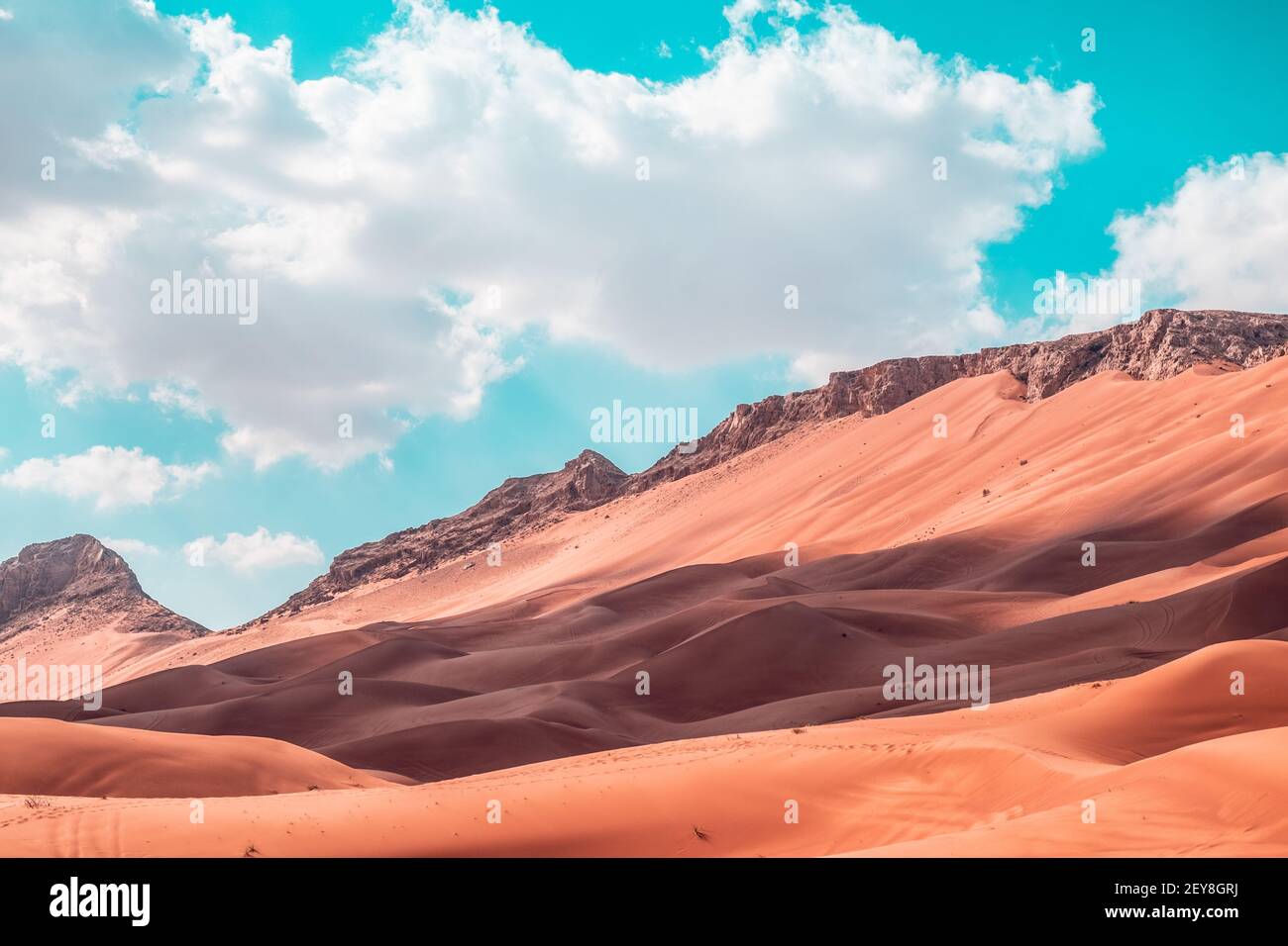 A landscape of a desert near Dubai, UAE Stock Photo - Alamy