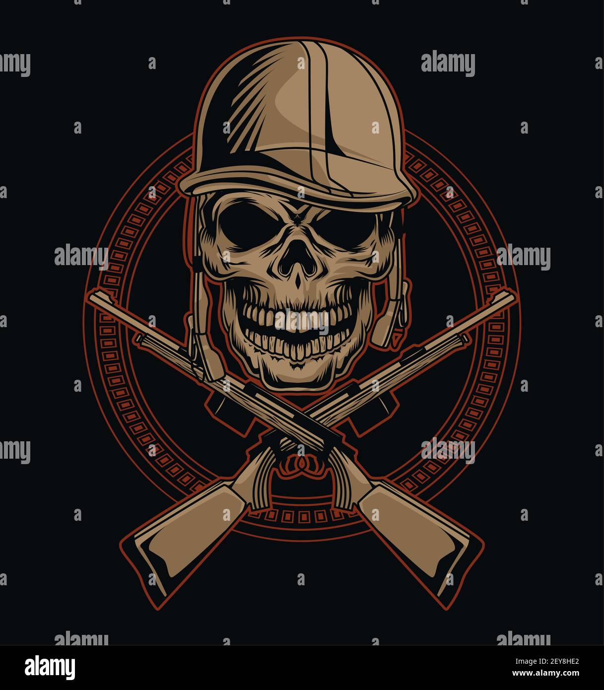 skull and rifles Stock Vector Image & Art - Alamy