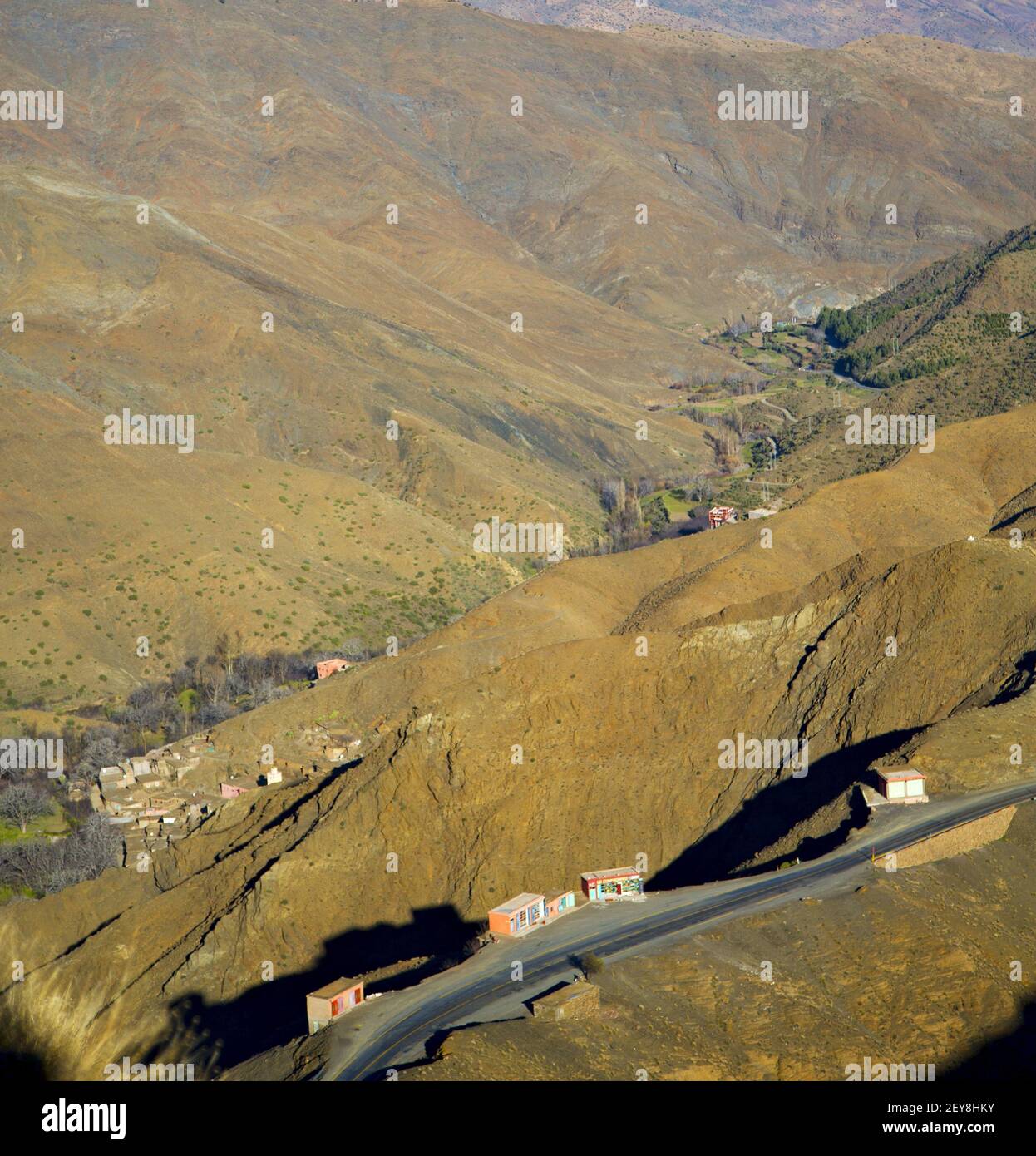 In ground africa morocco the bush dry atlas mountain Stock Photo - Alamy