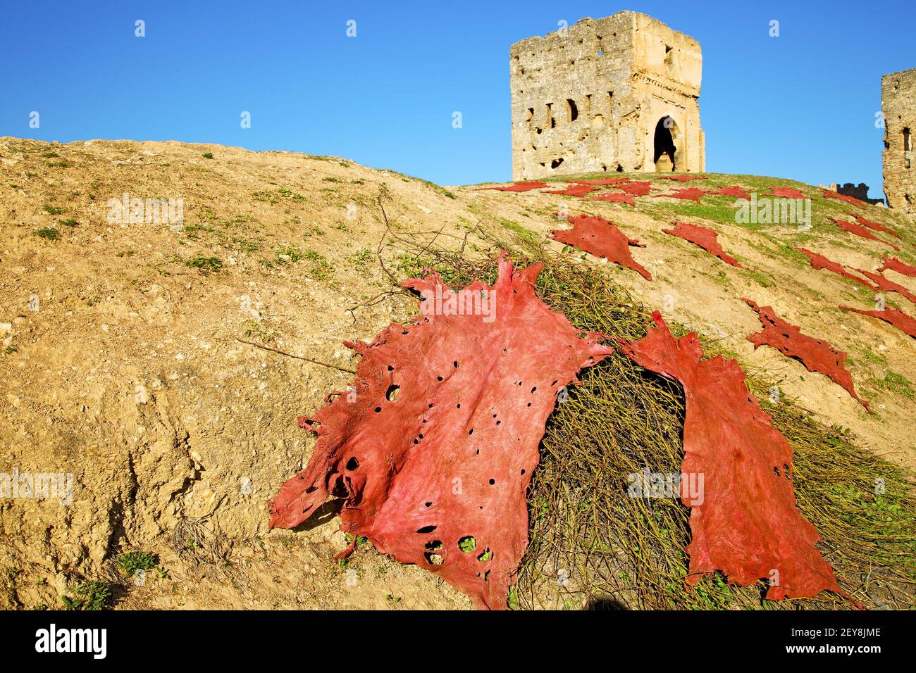 Old construction in africa morocco bush Stock Photo - Alamy