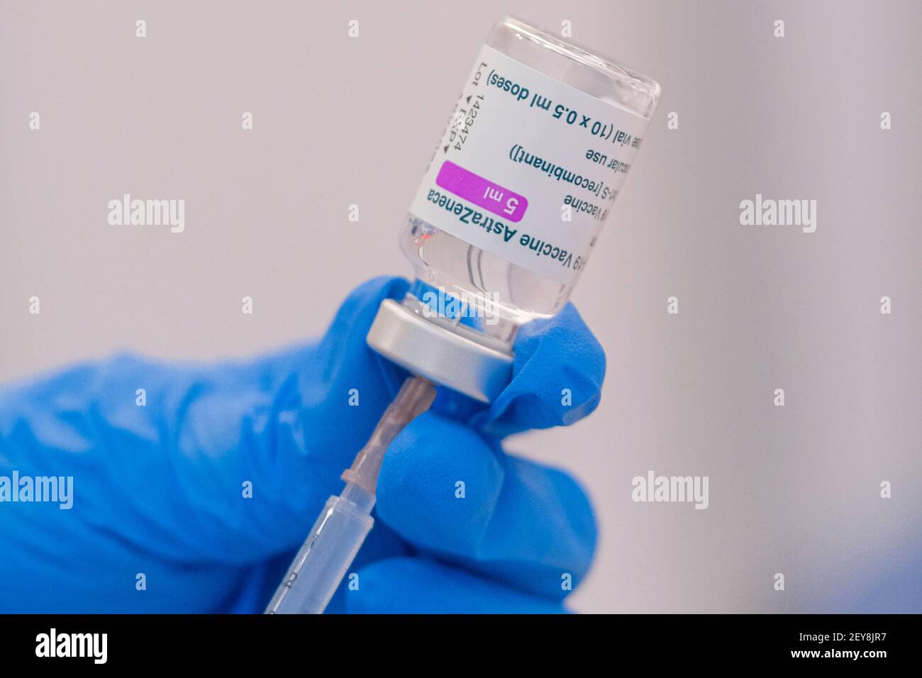 Details of Astrazeneca vaccine syringes and bottles used to fight the ...