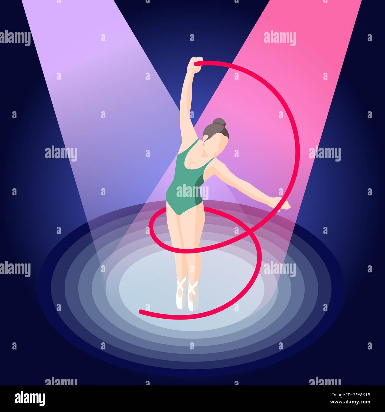 Gymnastic ribbon Stock Vector Images - Alamy