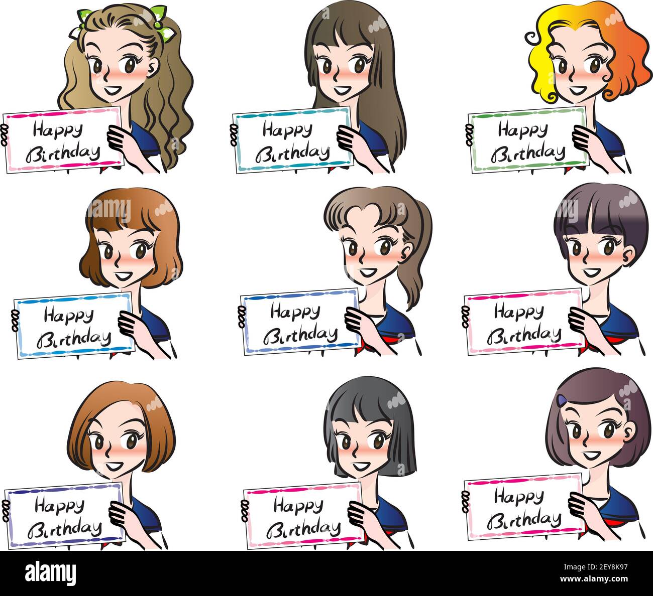 Sad emoji stickers set Cut Out Stock Images & Pictures - Alamy