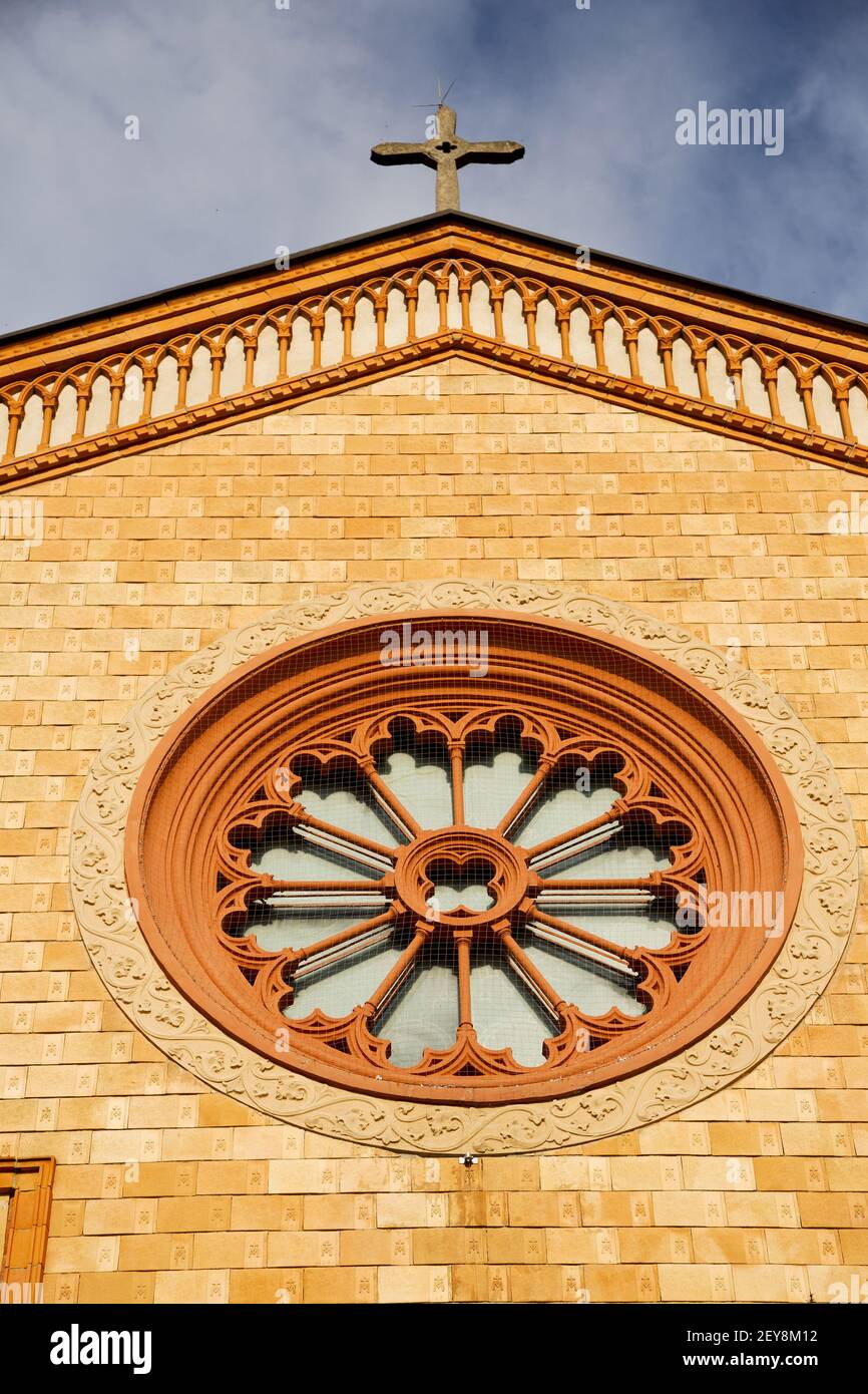 Villa daY rose window Stock Photo - Alamy