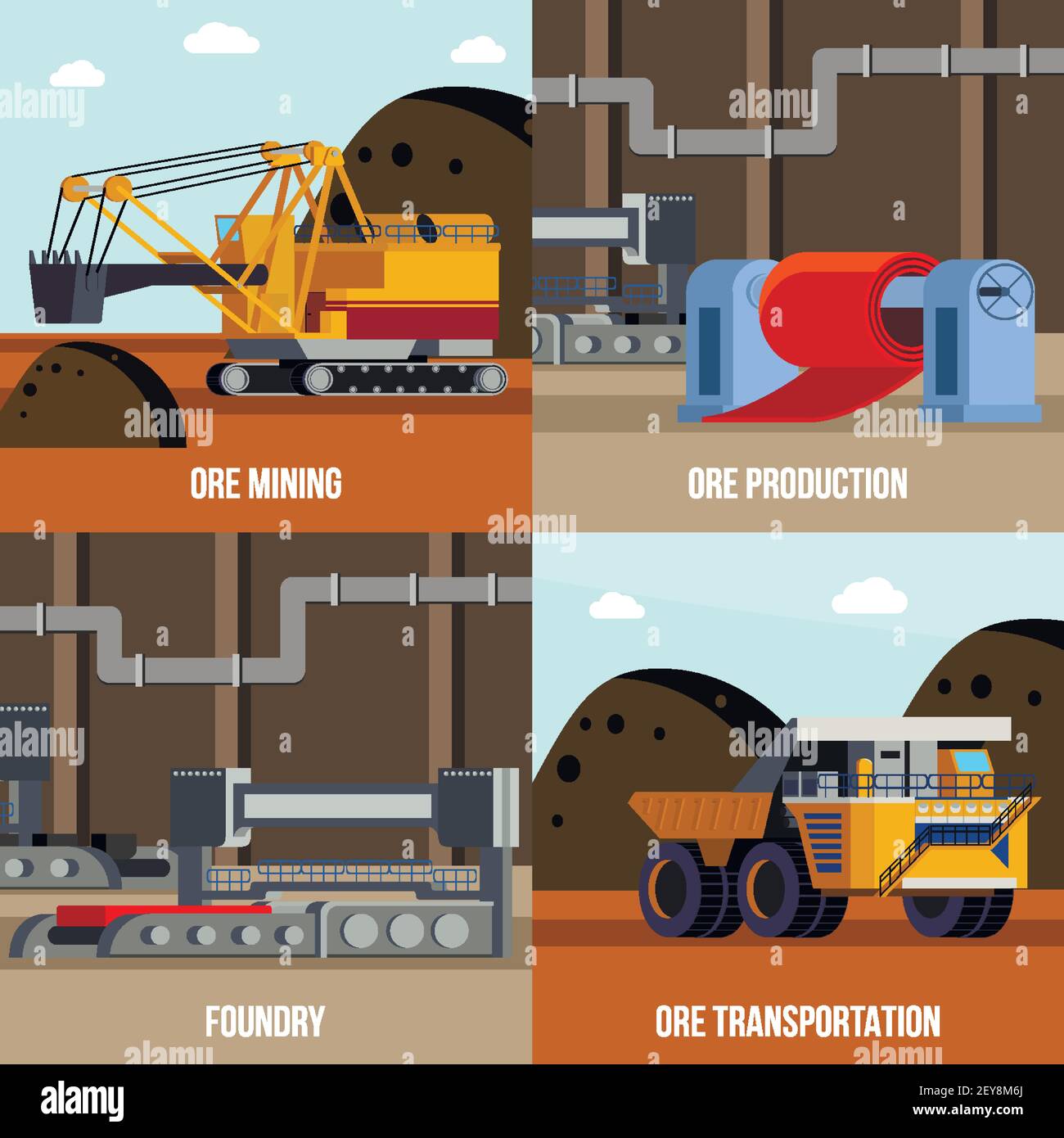 Heavy machine shop Stock Vector Images - Alamy