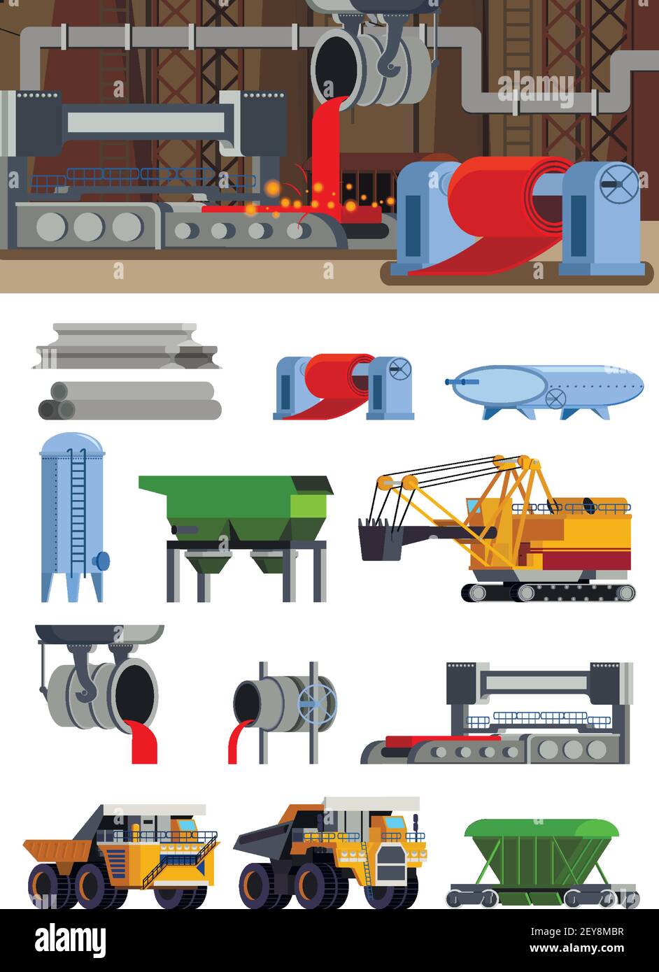 Heavy machine shop Stock Vector Images - Alamy