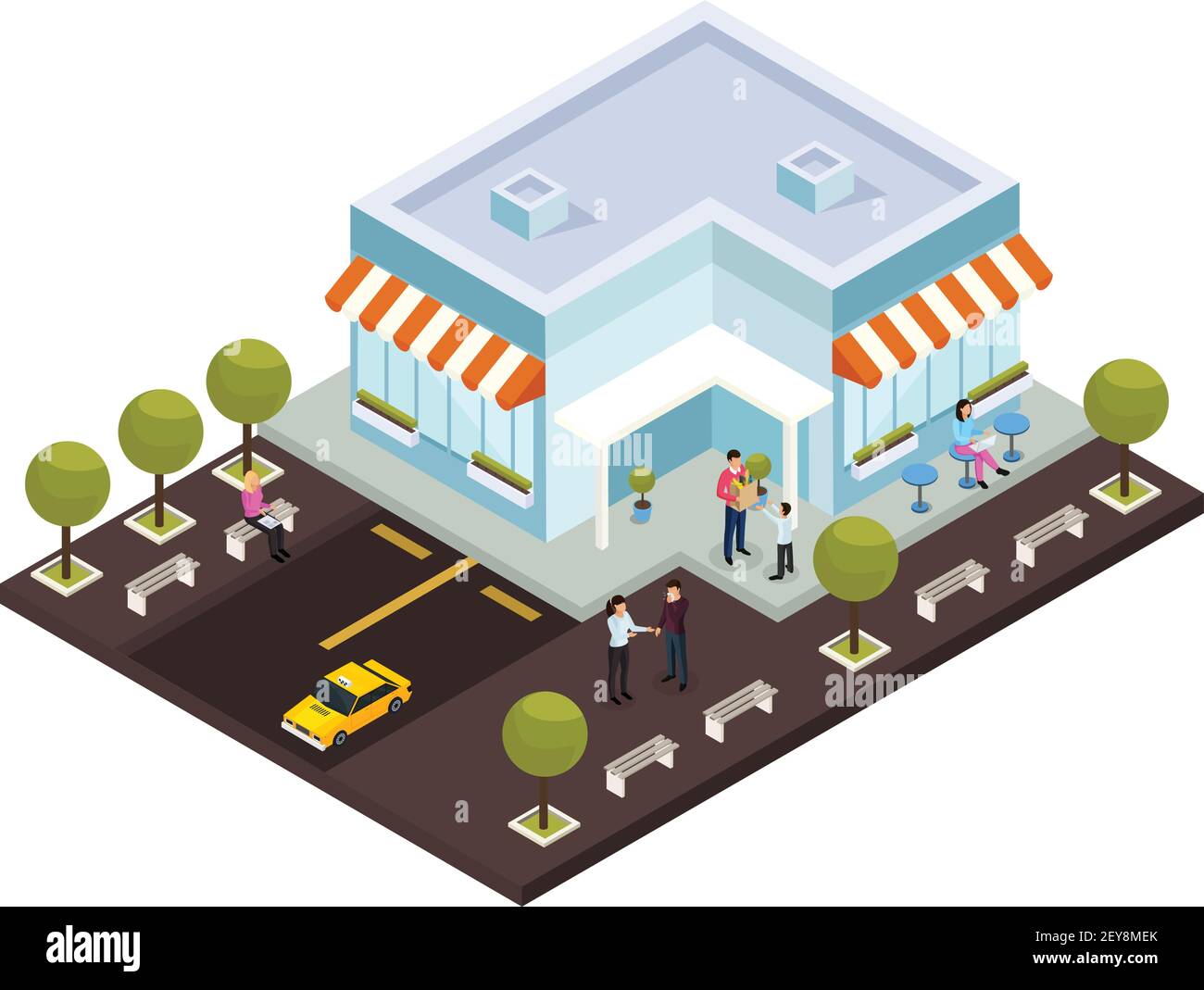 Modern Cafe Building