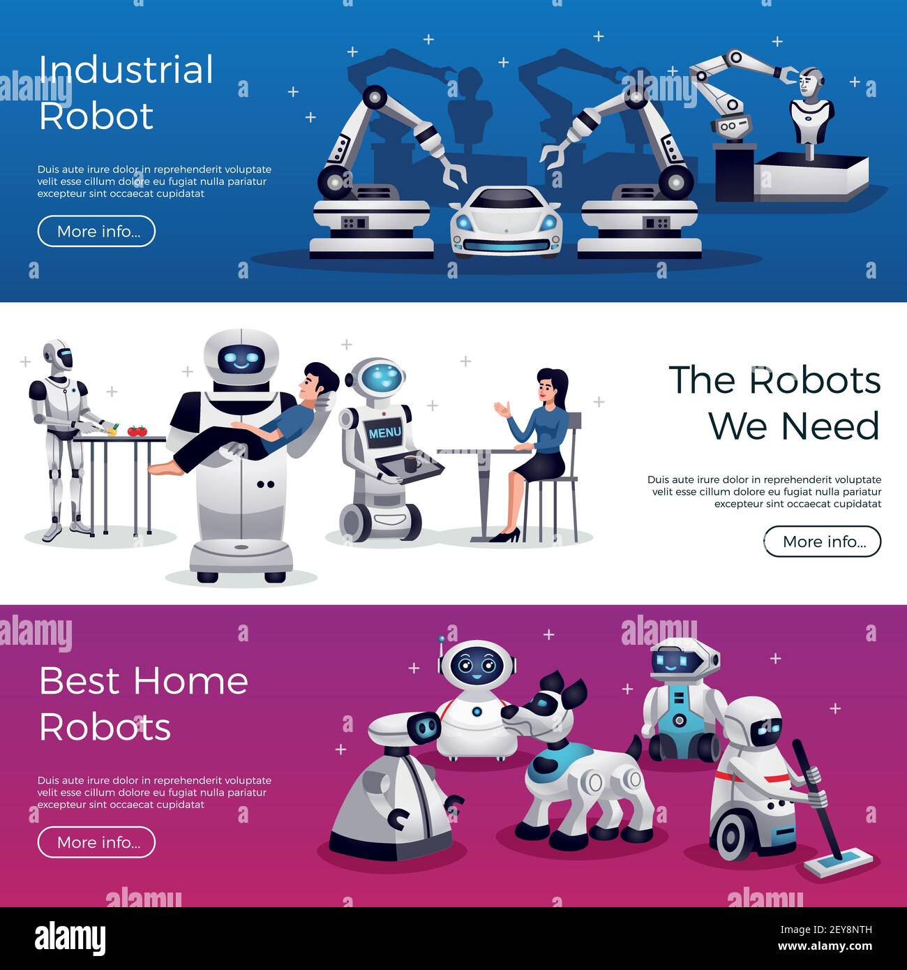 Industrial medical service future home and office helper robots 3 ...