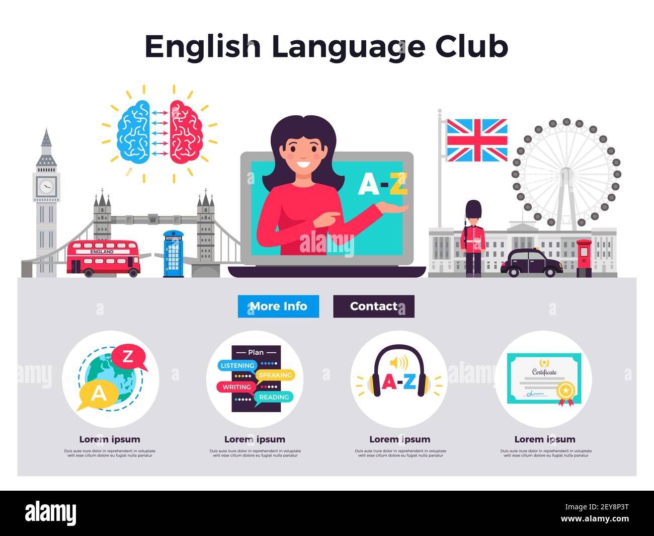 English language programs Stock Vector Images - Alamy