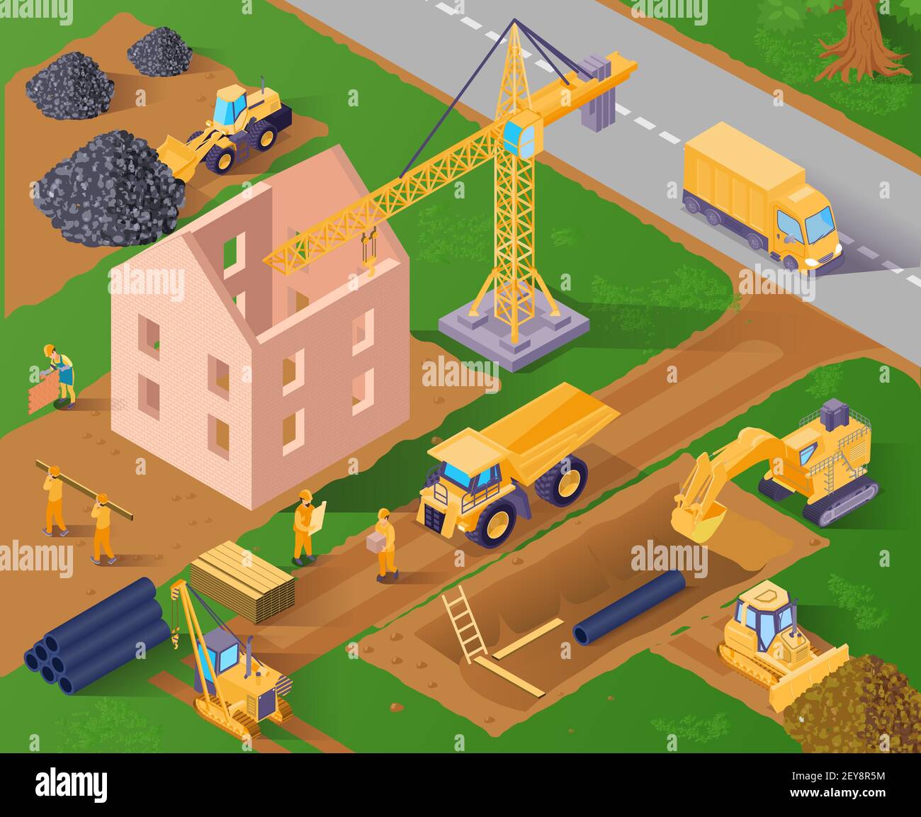 Two storeyed Stock Vector Images - Alamy