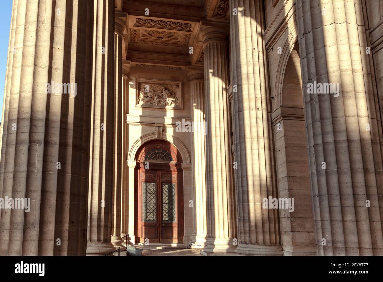 Door and Doric Columns . Greek ancient architecture Stock Photo - Alamy