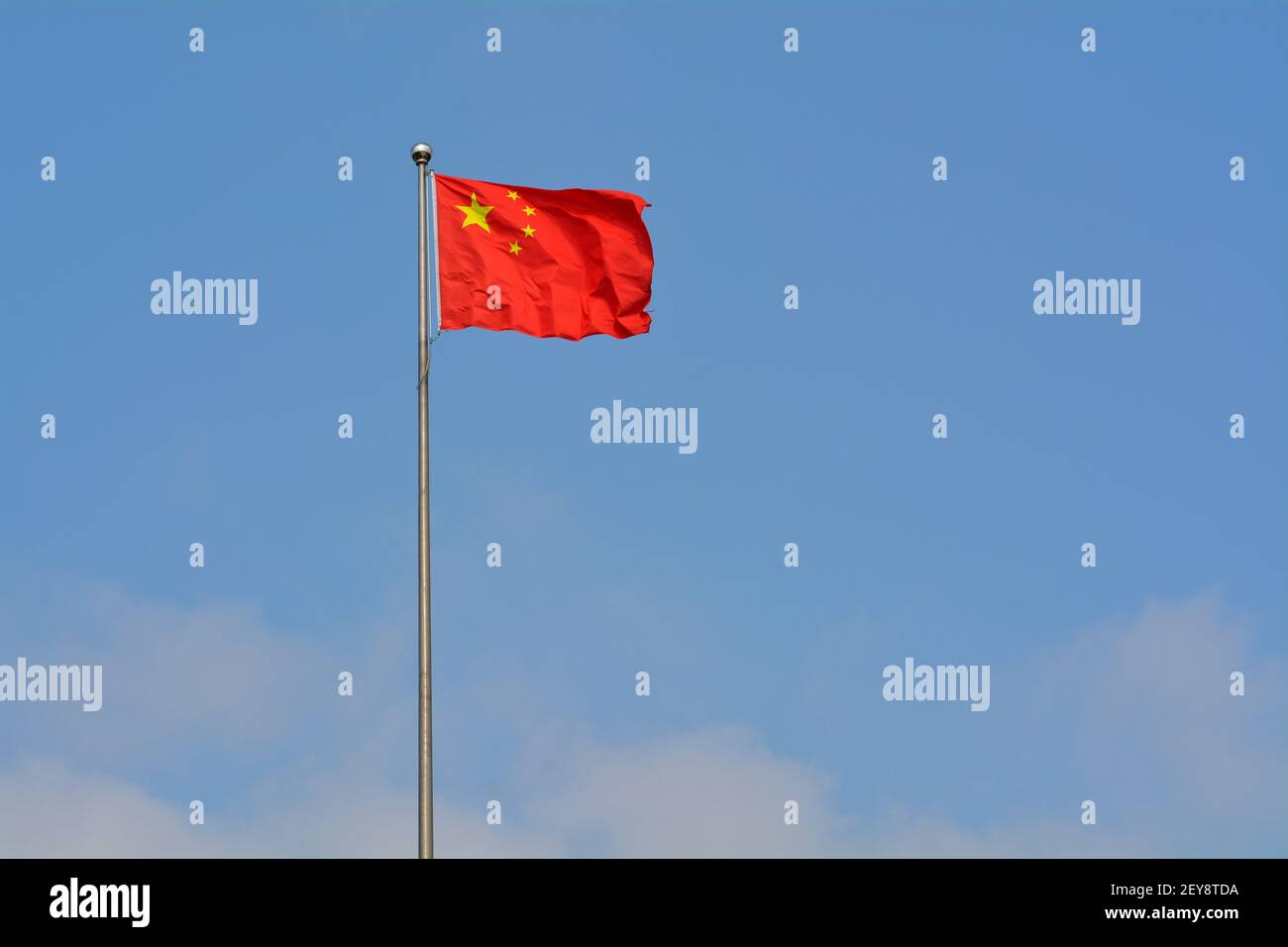 Flying chinese flag hi-res stock photography and images - Alamy