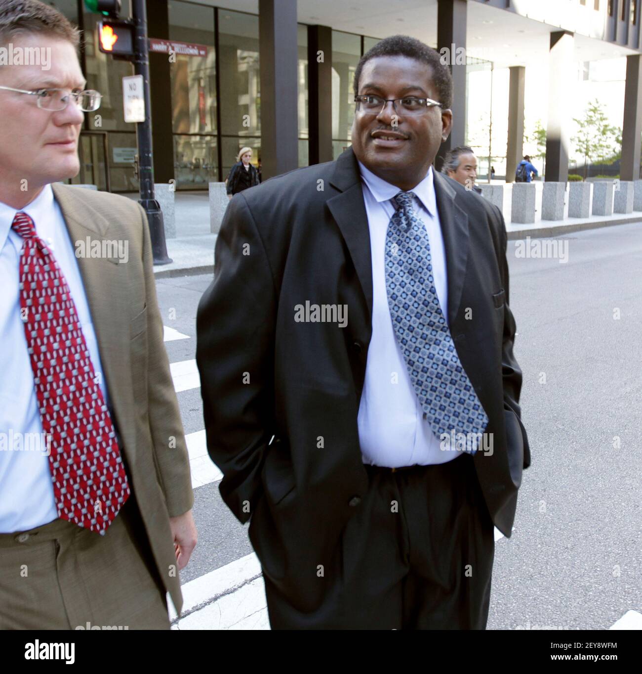 Former Chicago police Sgt. Ronald Watts, right, leaves the Dirksen U.S ...