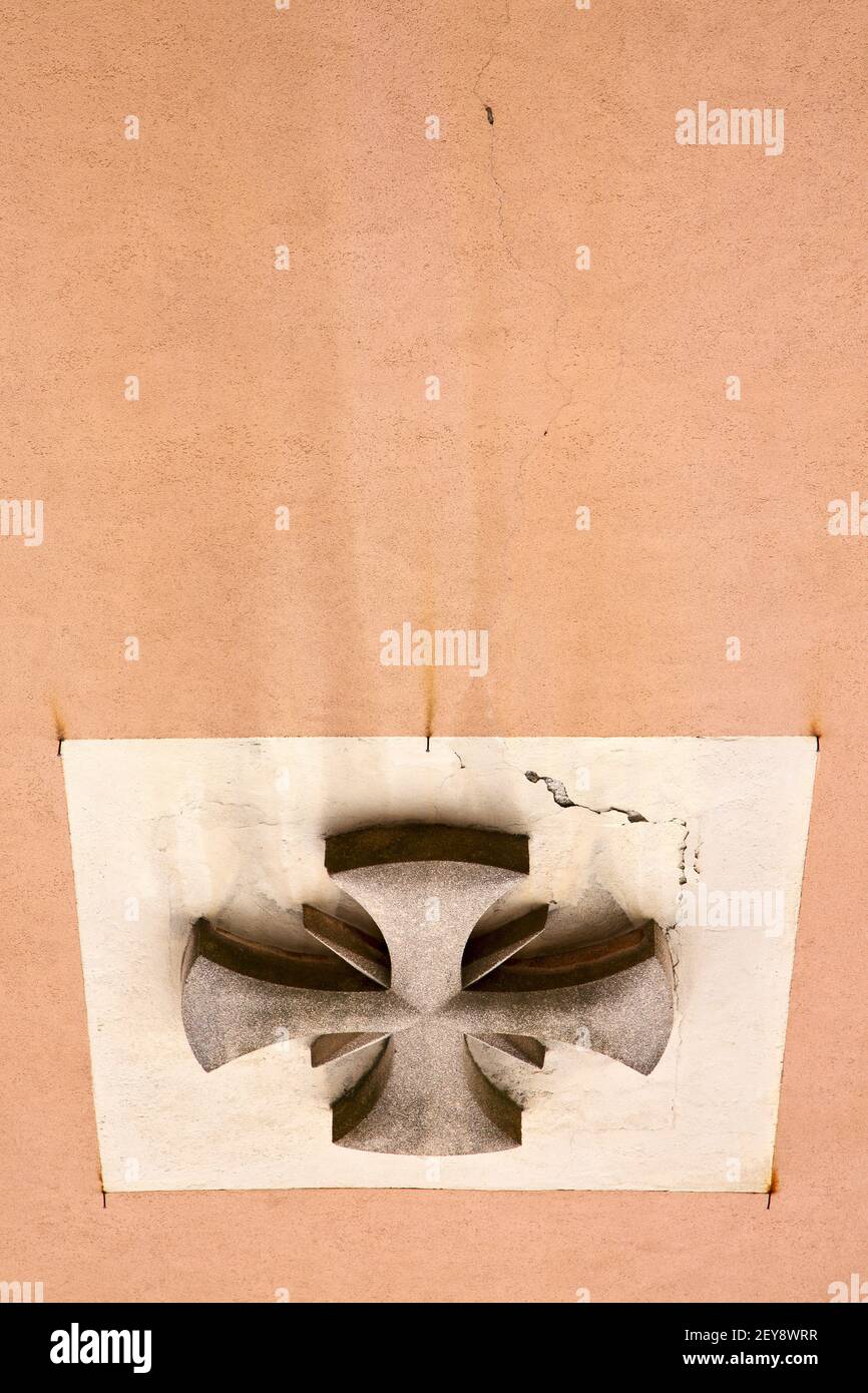 Abstract cross in a church crenna gallarate Stock Photo - Alamy