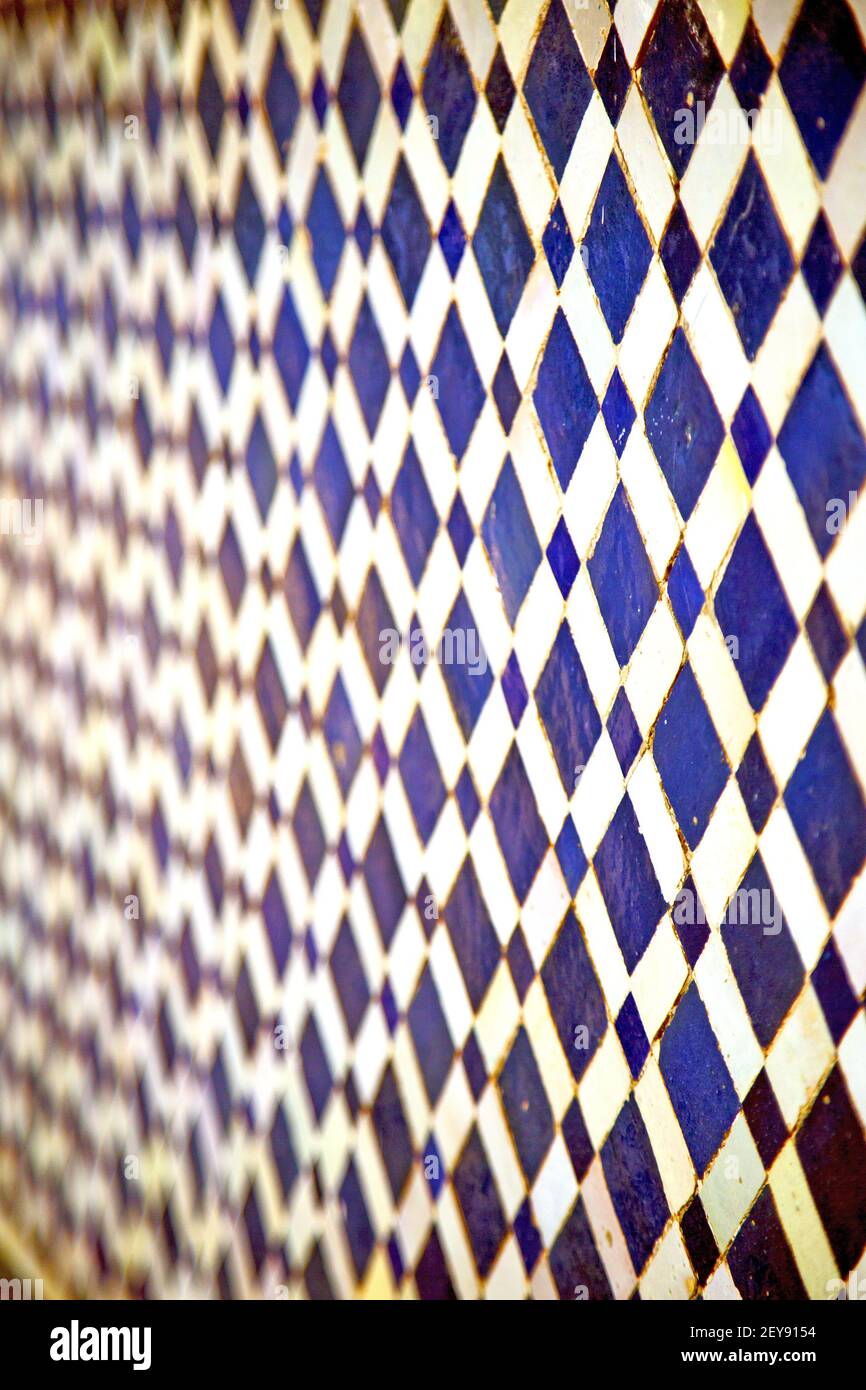 Abstract blue africa tile the Stock Photo - Alamy