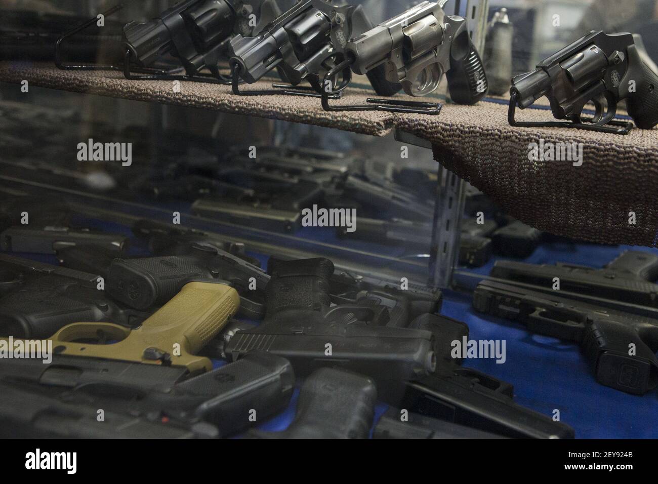 11 January 2013 - Chantilly, Virginia - Handguns on display at the Blue ...