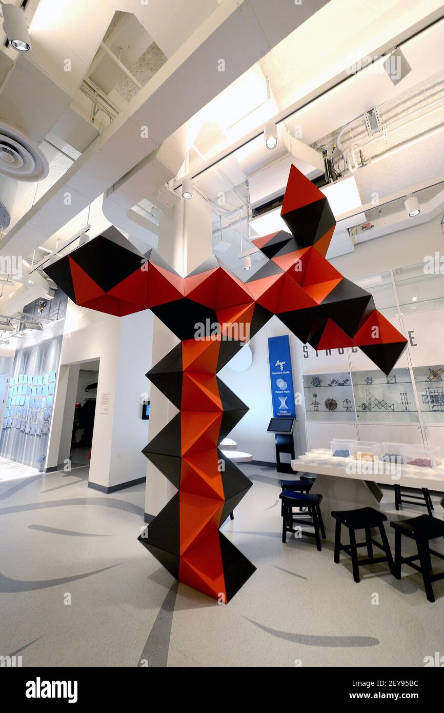 23 JANUARY 2013 - New York - A math derived sculpture on display in the ...