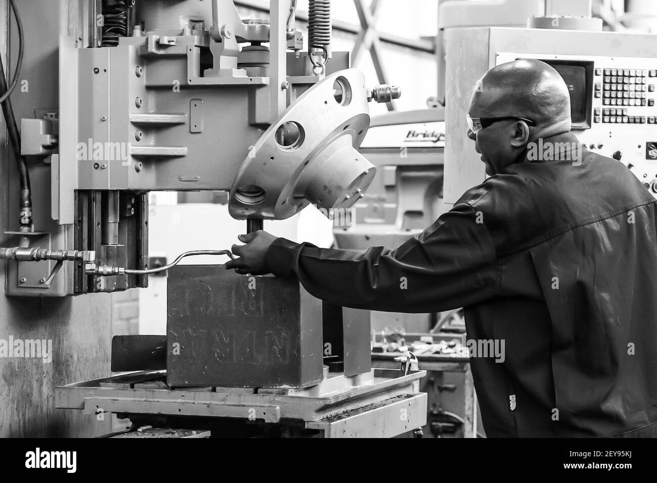 Steel fabrication plant Black and White Stock Photos & Images - Alamy