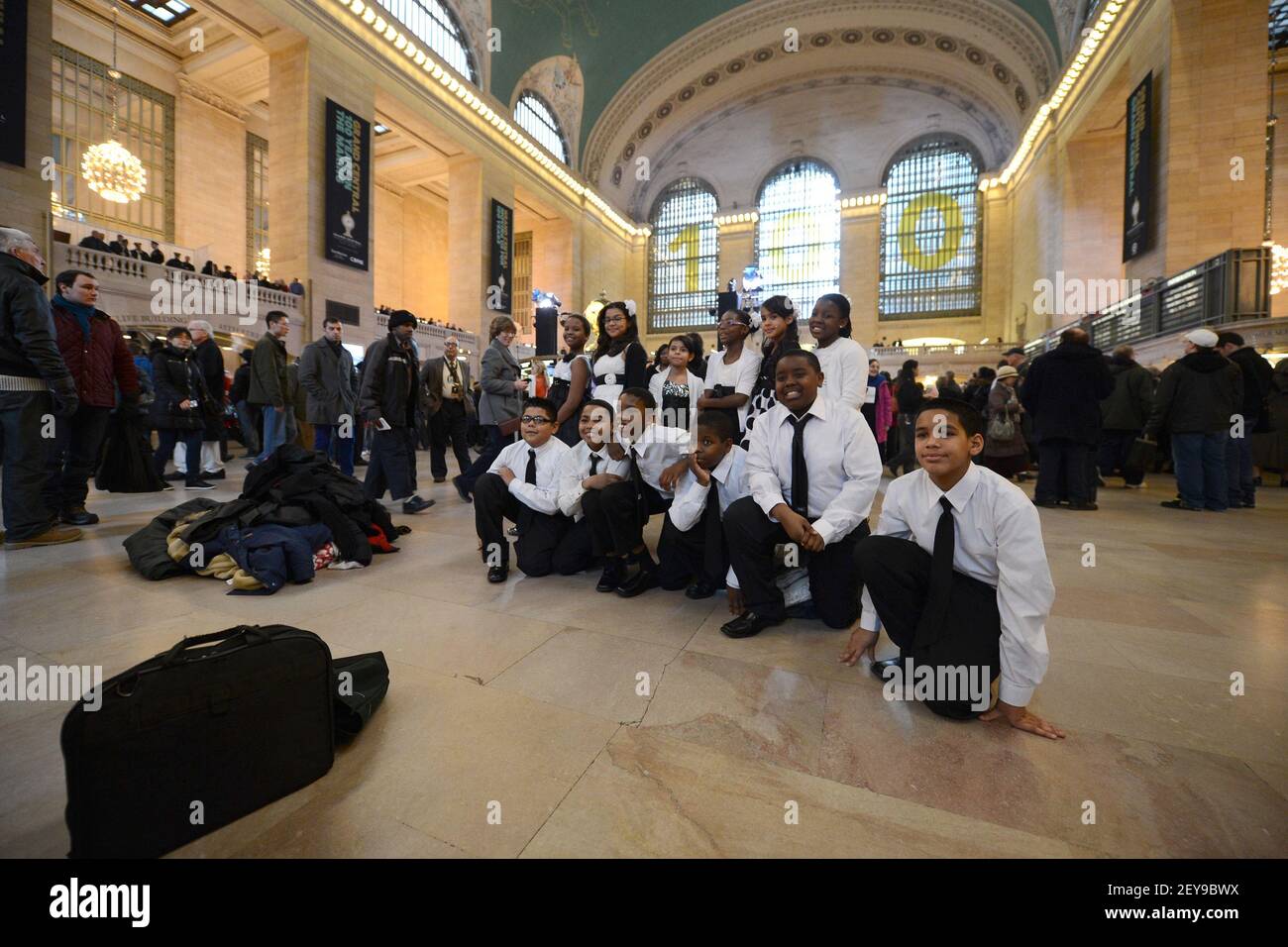 01 FEBRUARY 2013 - New York - Children from PS MS 31 in the Bronx pose ...