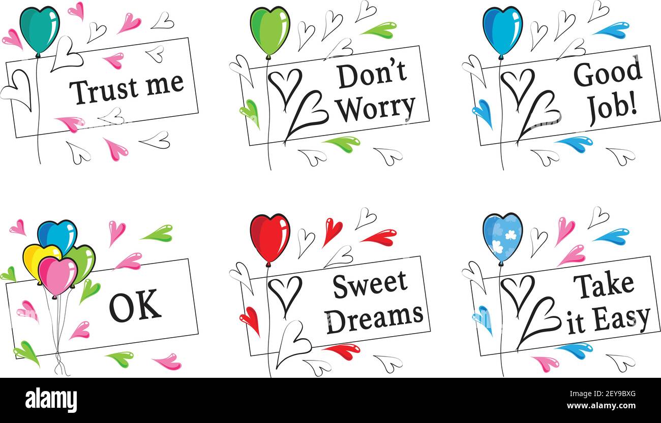 Balloons in heart shape greeting Cut Out Stock Images & Pictures - Alamy