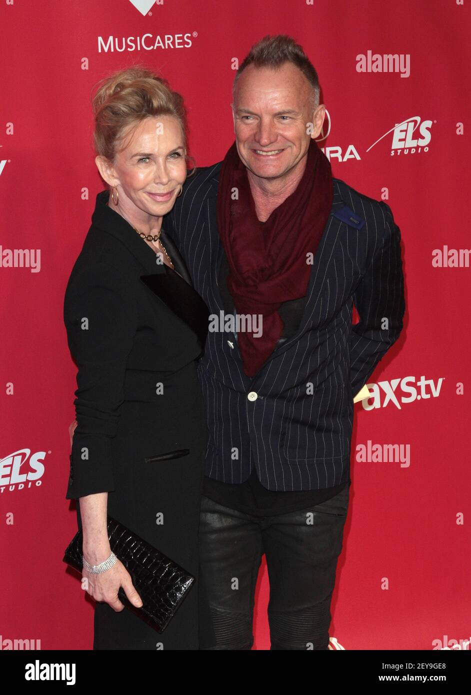 8 February 2013 - Los Angeles, CA - Sting arrives at The 2013 MusiCares ...