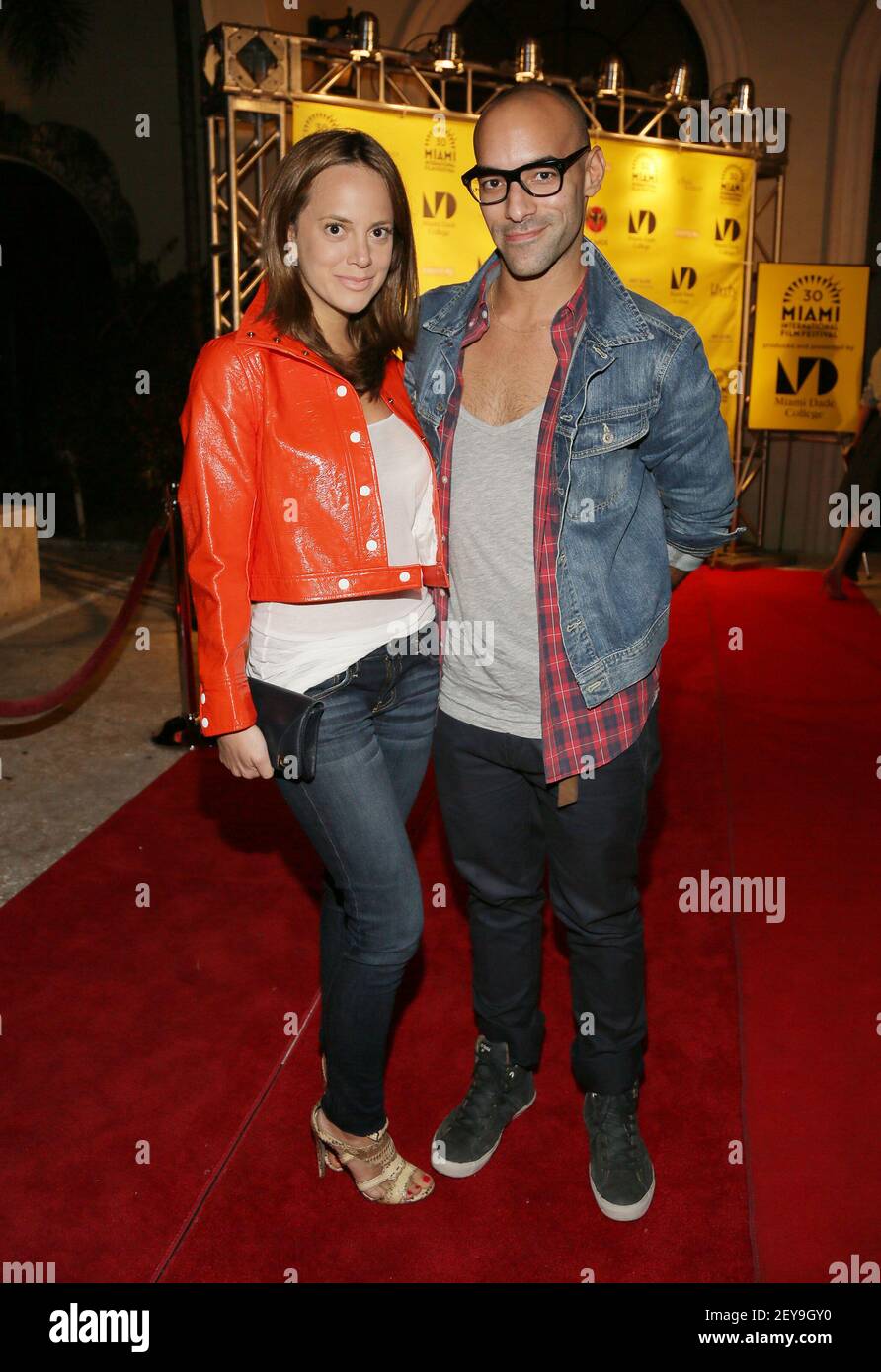 CORAL GABLES, FL - FEBRUARY 08: Erin Newberg and Edison Lozado attend ...