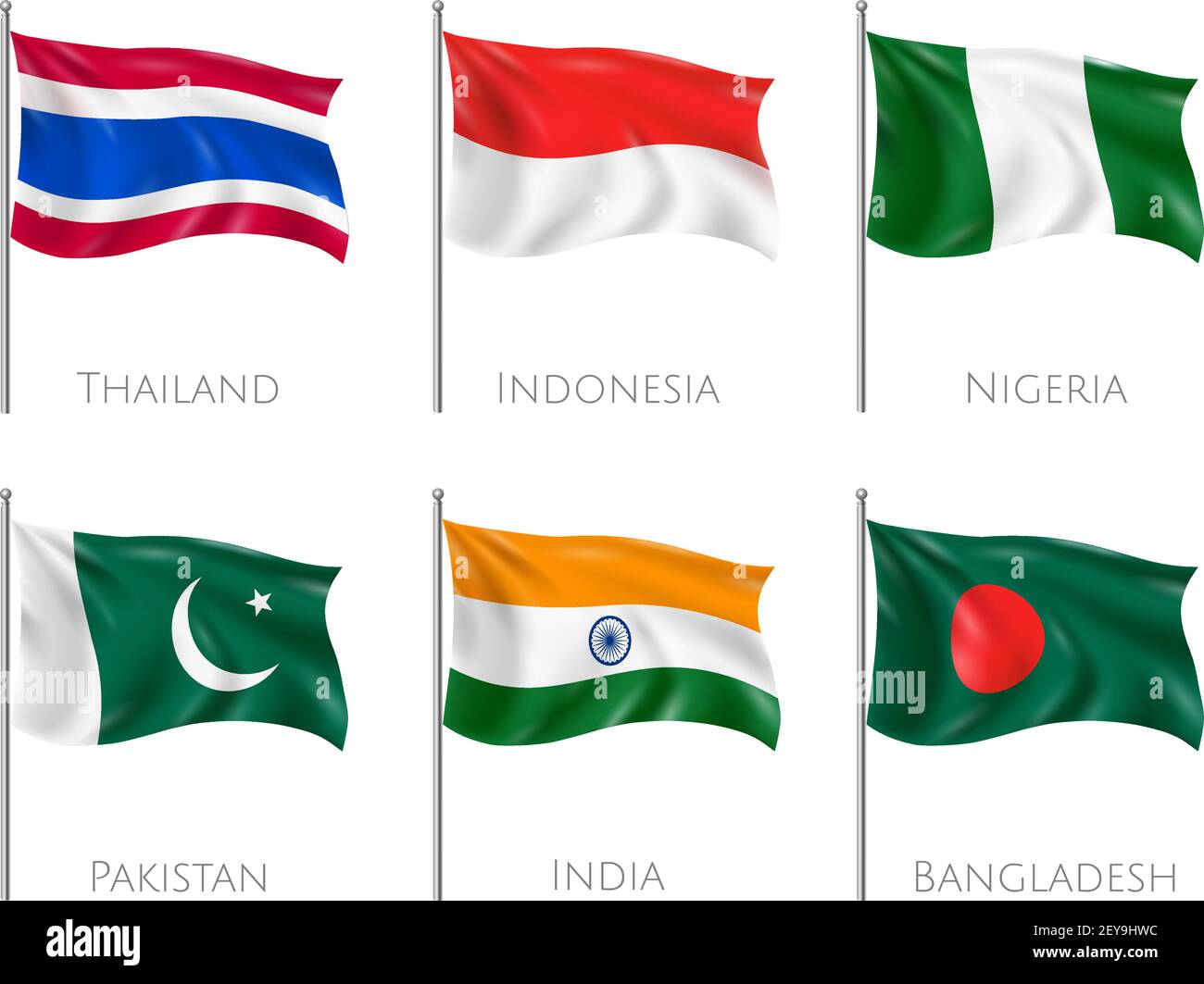 Waving flag india indonesia hi-res stock photography and images - Alamy