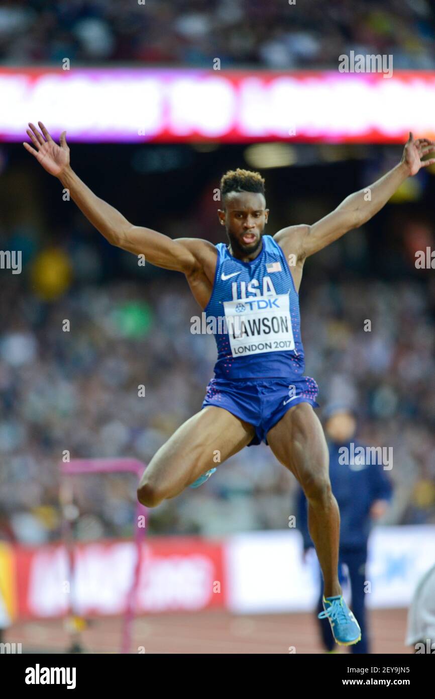 Jarrion Lawson (USA, Silver Medal). Long Jump Final. IAAF World ...