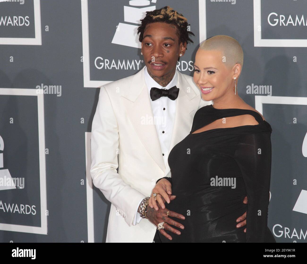 10 February 2013 - Los Angeles, CA - Wiz Khalifa, Amber Rose arrives at ...