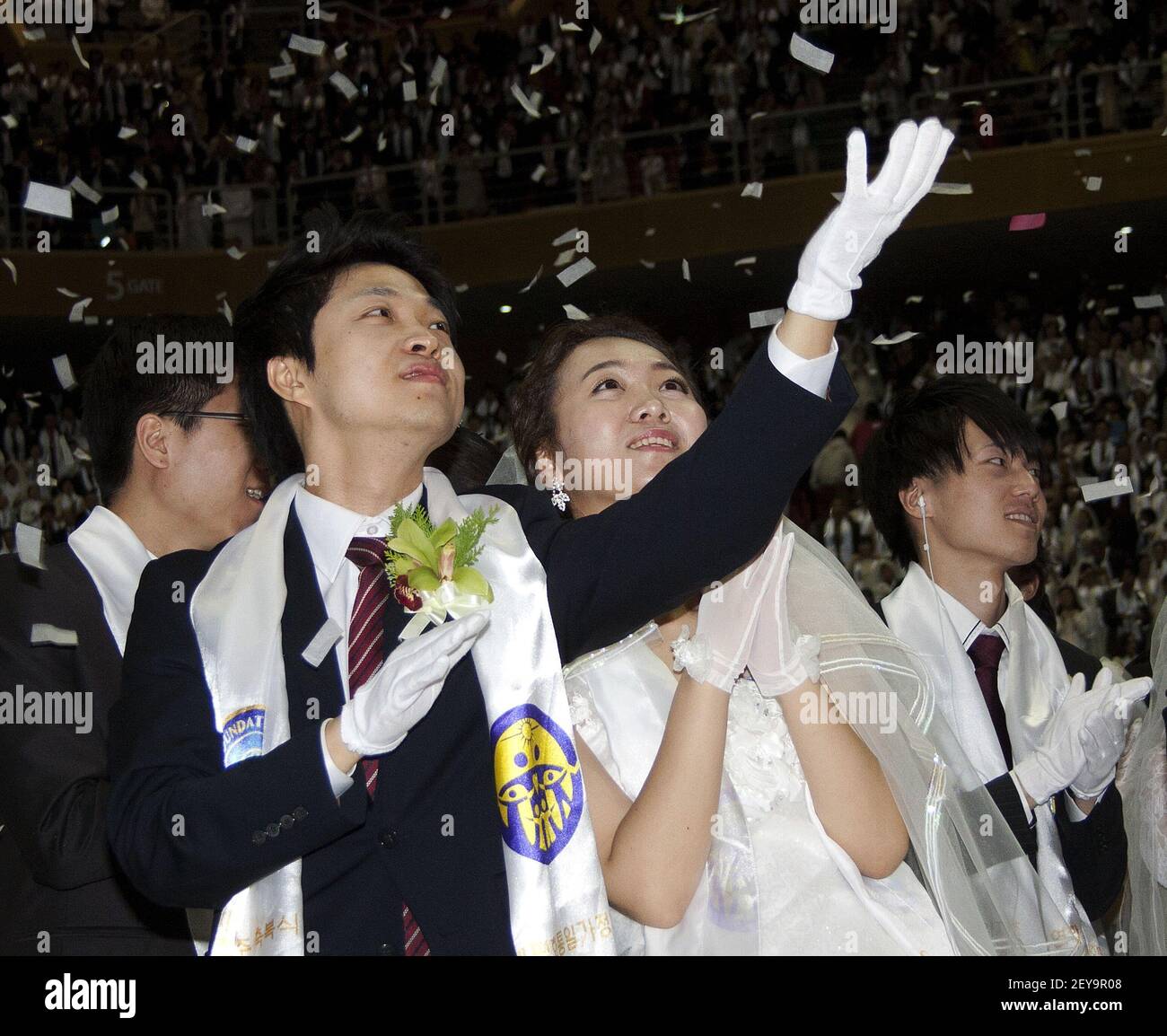 17 February 2013 - Gapyeong, South Korea - Some 3,500 couples from ...
