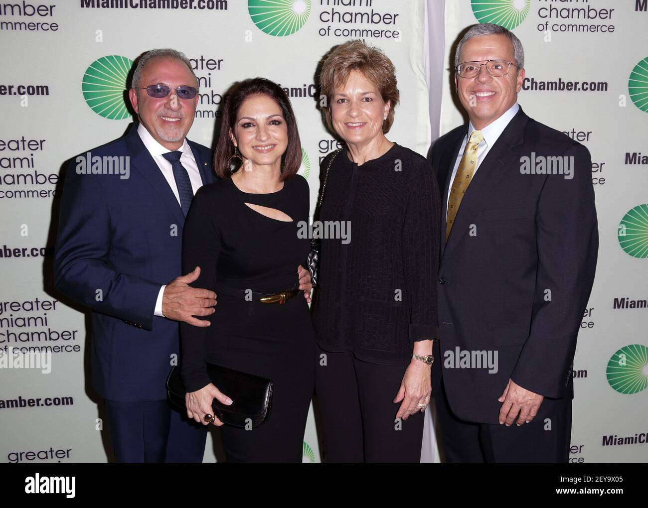 Emilio Estefan, Gloria Estefan, Lourdes Dosal and Alberto Dosal - Feb ...