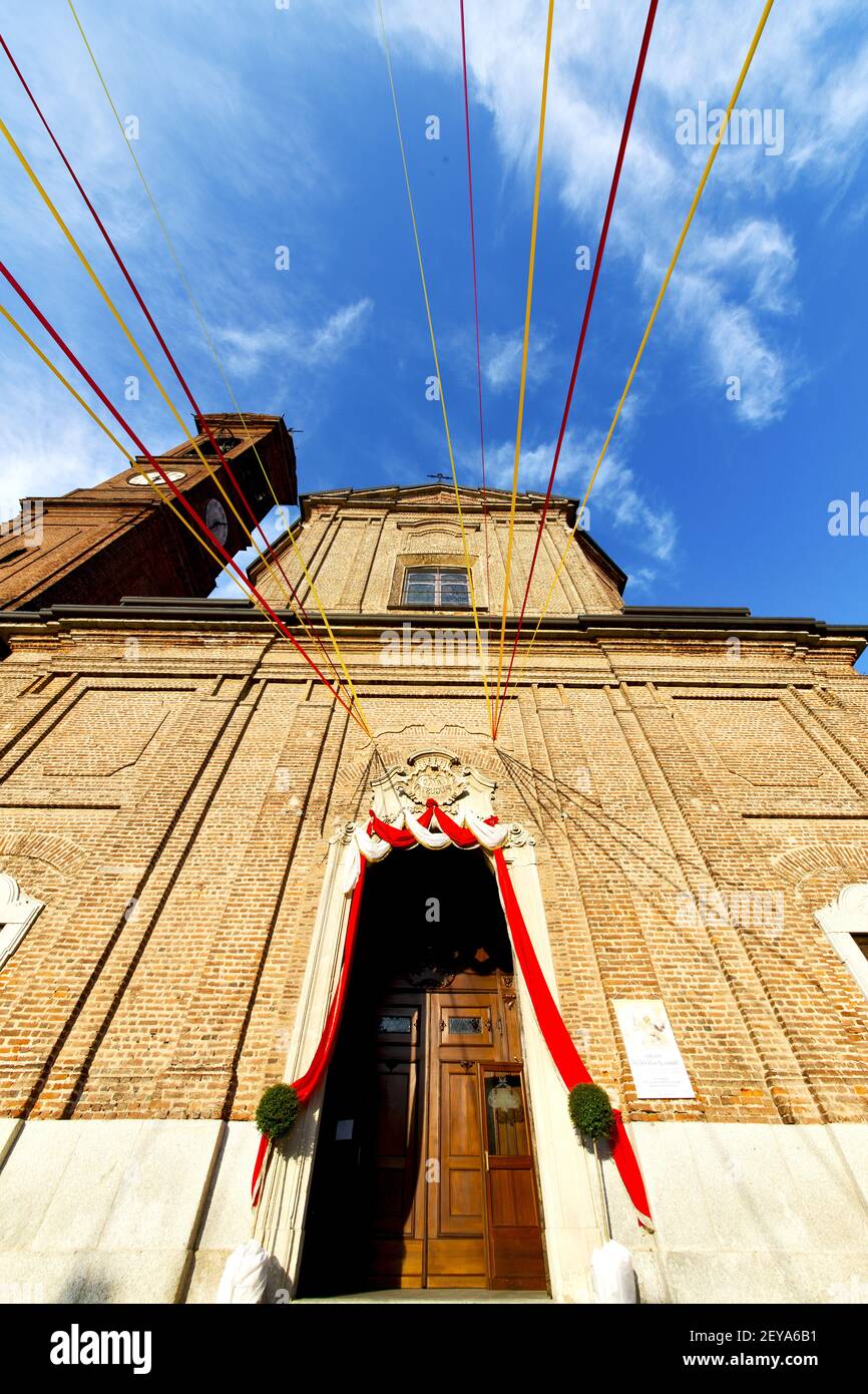 Church the samarate old closed brick tower sidewalk italy Stock Photo ...
