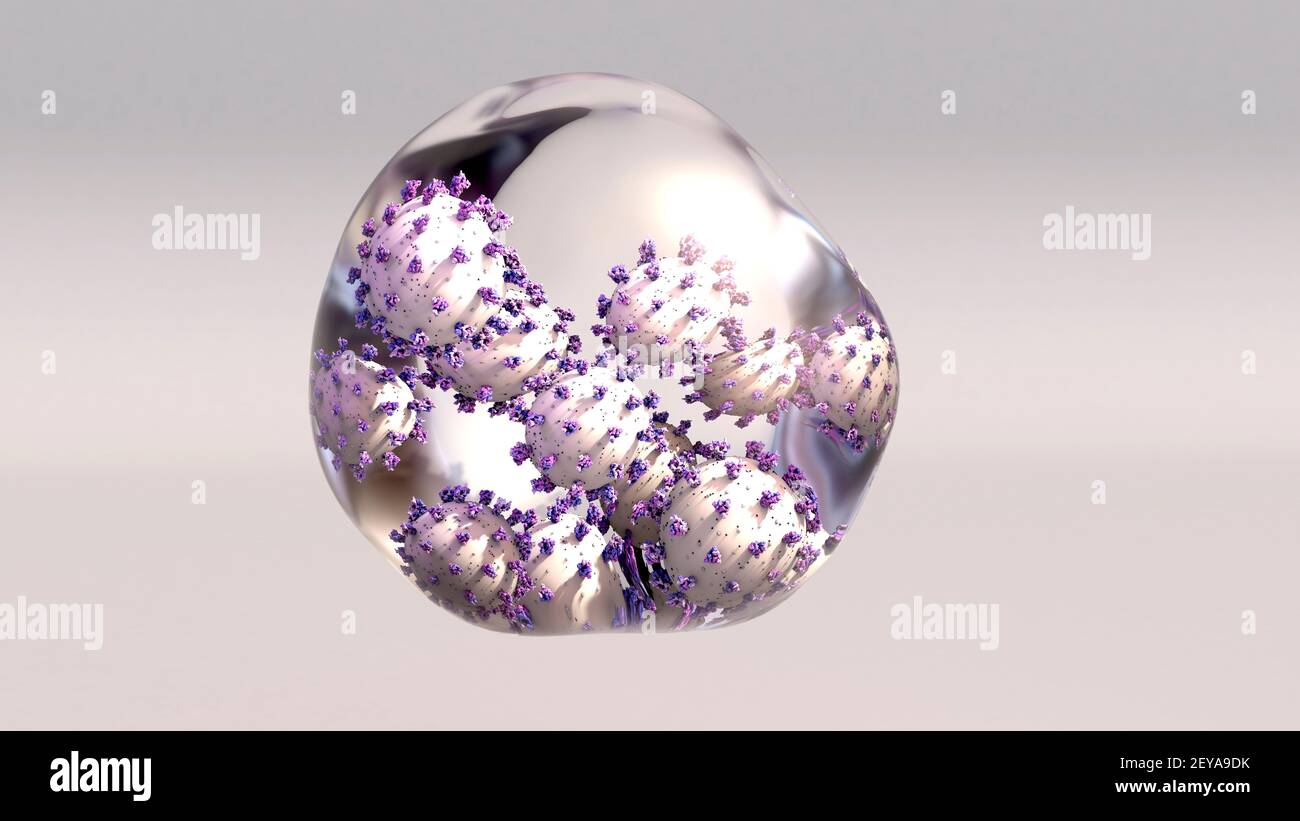 Viral droplet transmission, illustration Stock Photo - Alamy