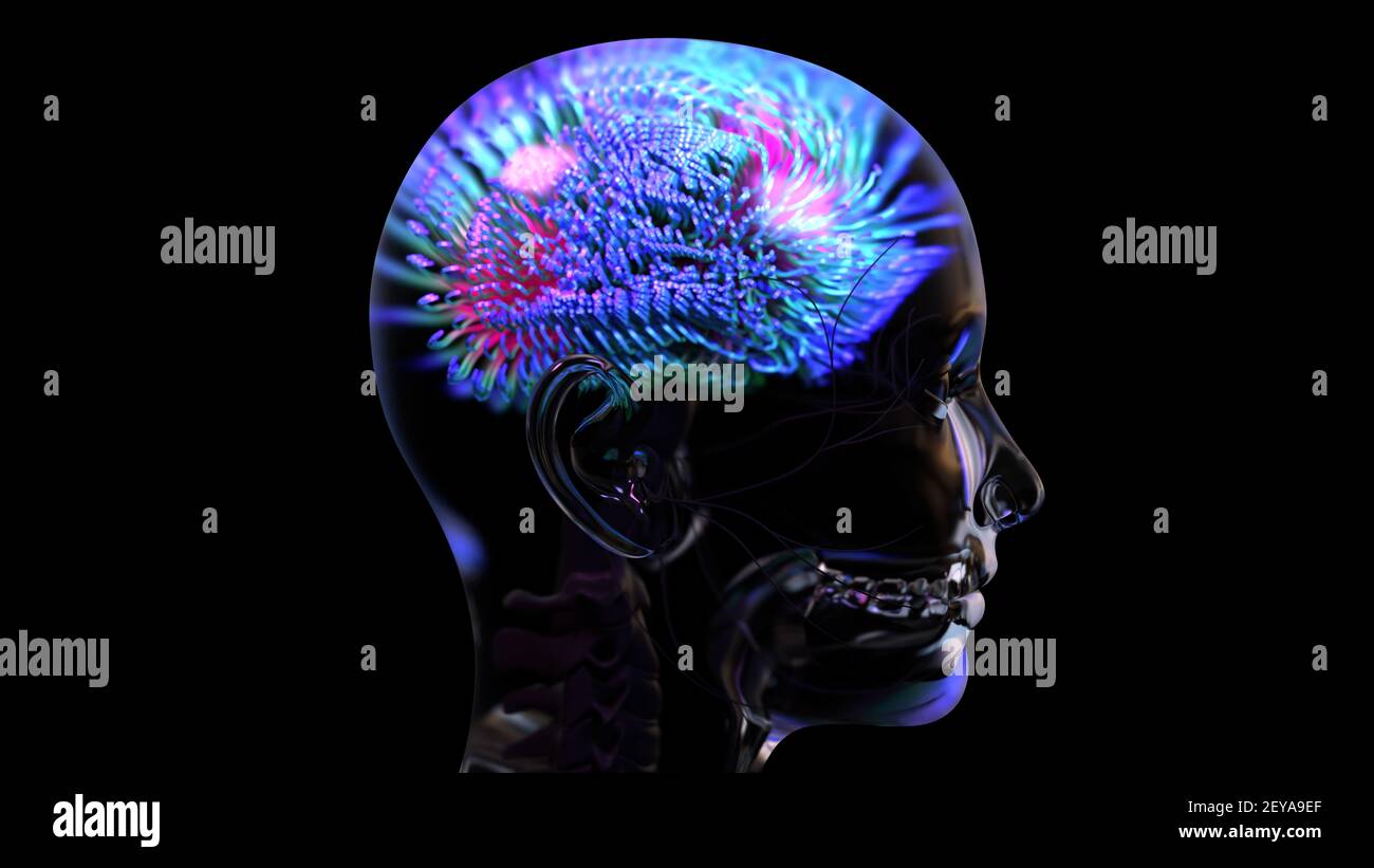 Brain infection, conceptual illustration Stock Photo - Alamy