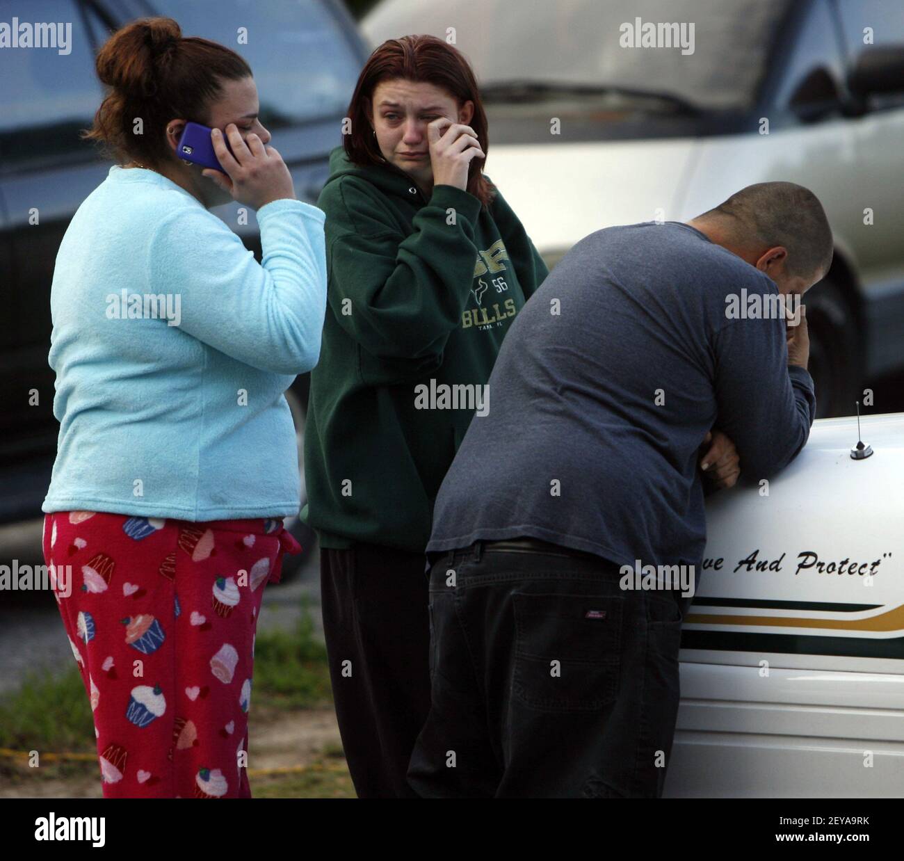 Mar 1, 2013 - Seffner, Florida - Jeremy Bush, right, waits at the scene ...