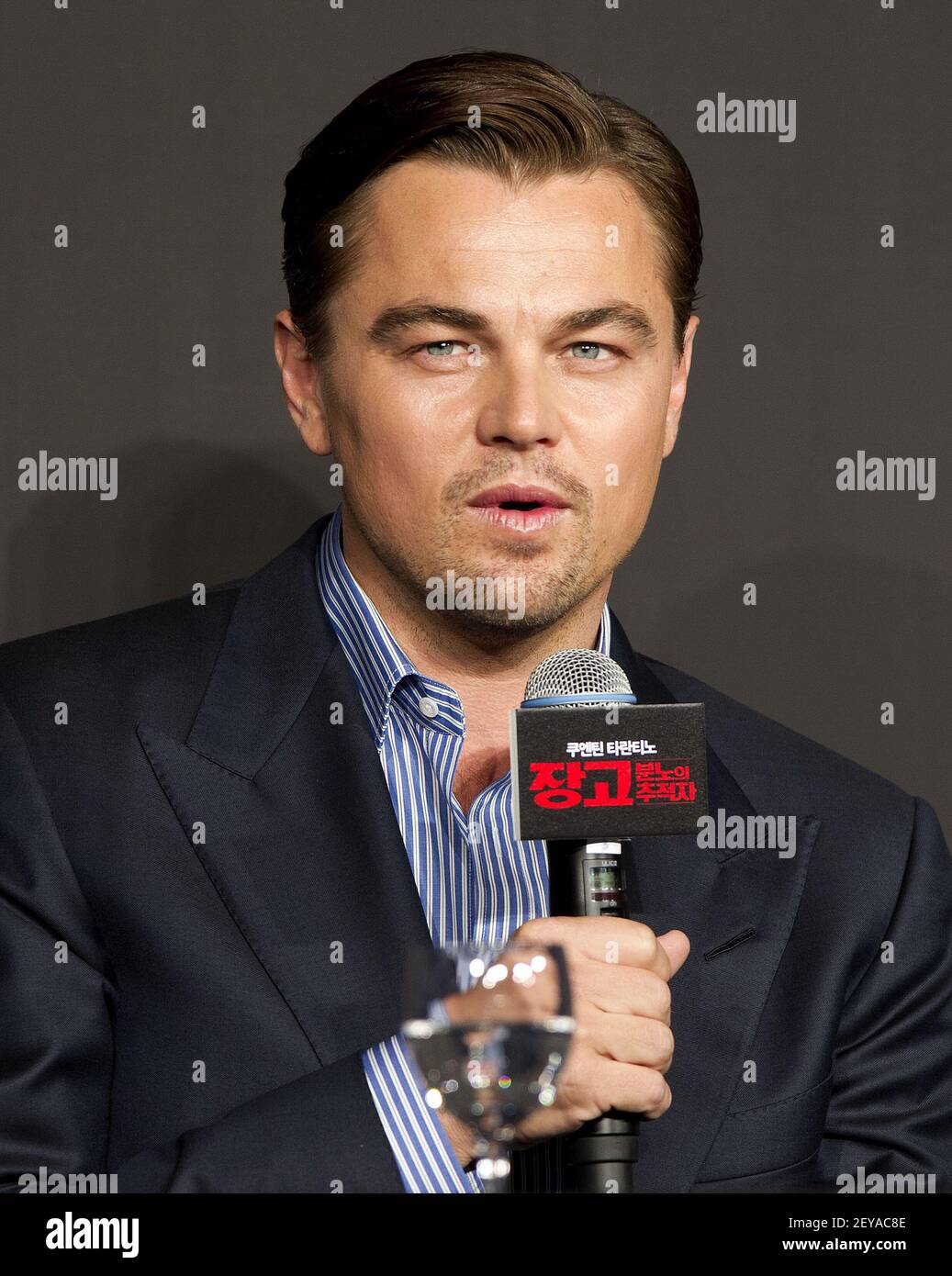 American Actor Leonardo DiCaprio attends a press conference for "Django ...