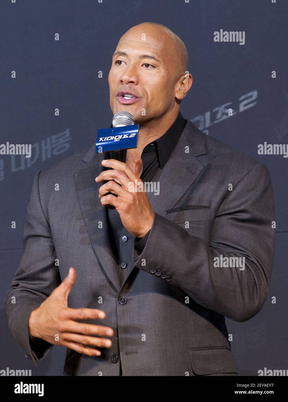 Actor Dwayne Johnson, attends a red carpet for the new movie 'G. I. Joe ...