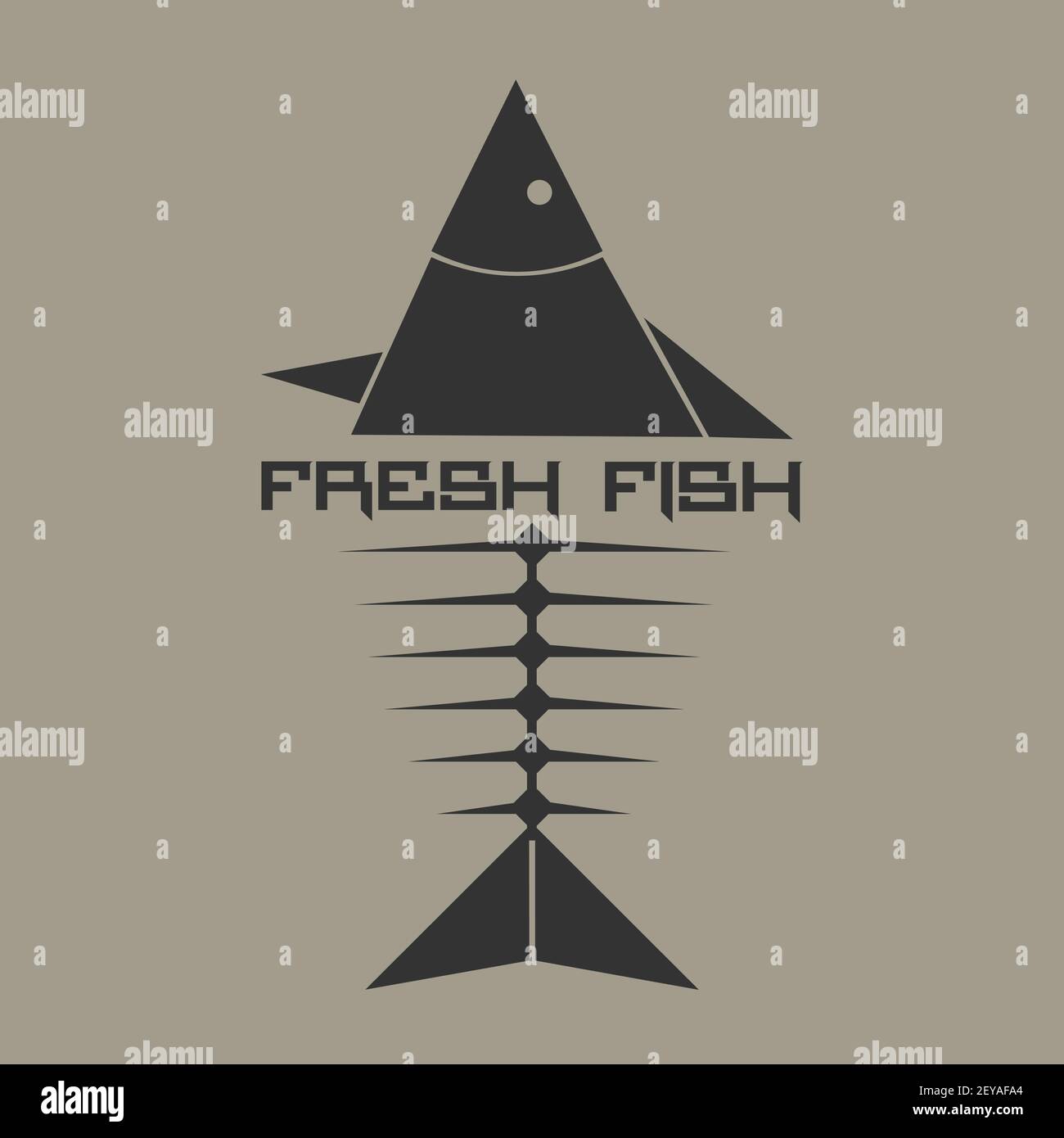 minimal fresh fish logo for restaurant or cafe 1 Stock Vector Image ...