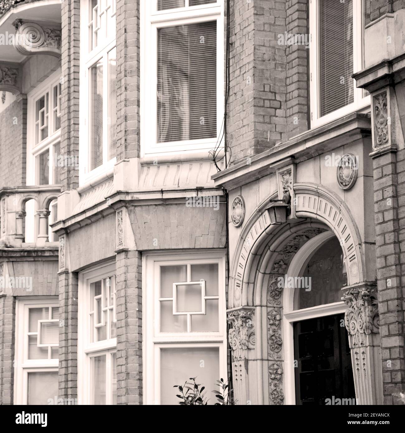 Old window in europe london red brick wall and historical Stock Photo ...